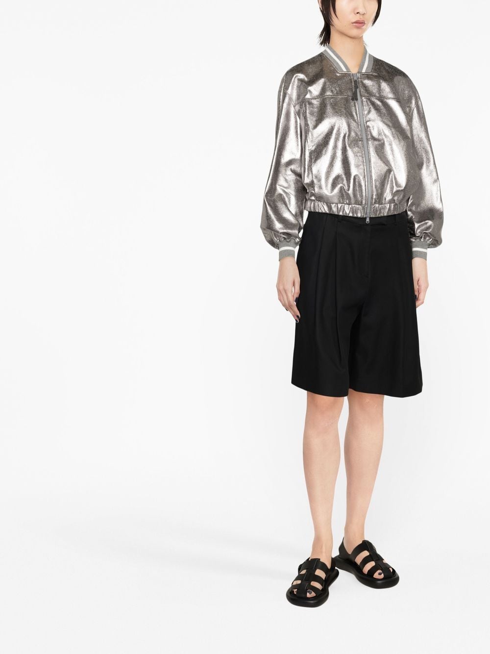 BRUNELLO CUCINELLI Metallic Bomber Jacket