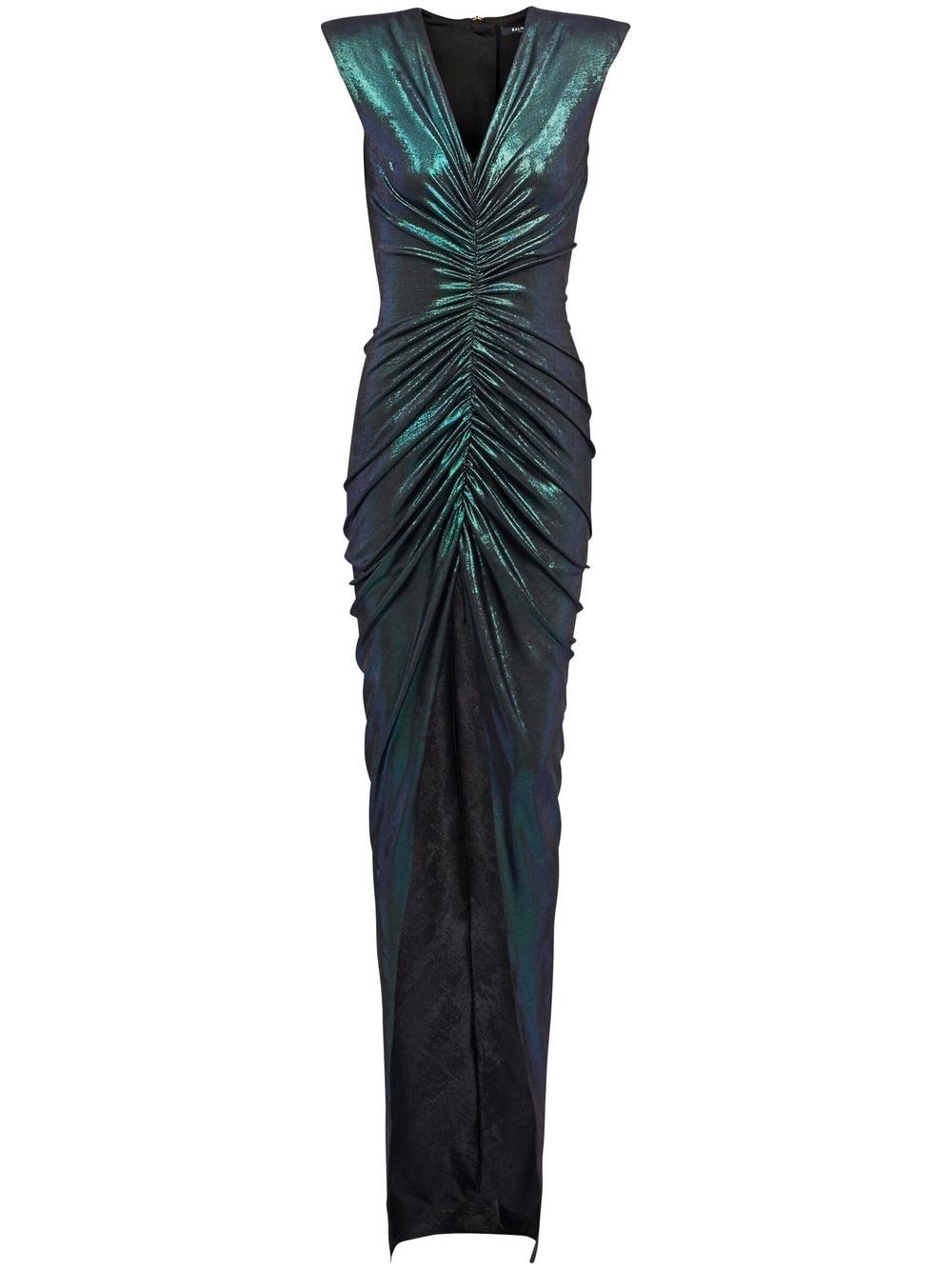 chinese dress ladies Two-Tone Long Dress by Balmain main image 1