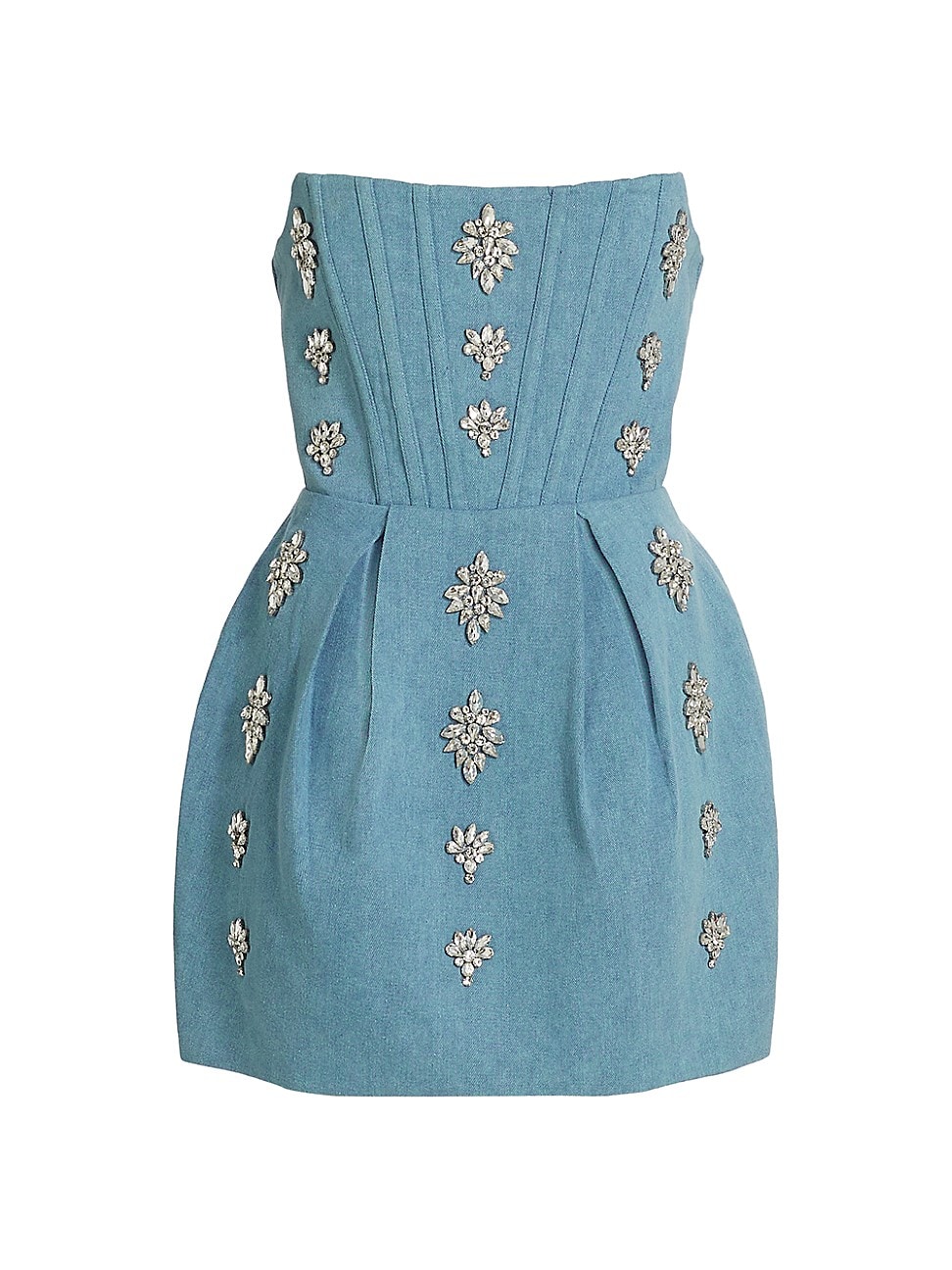 maraya denim diamond mini dress Bronx and Banco - Maraya Denim Diamond Mini Dress