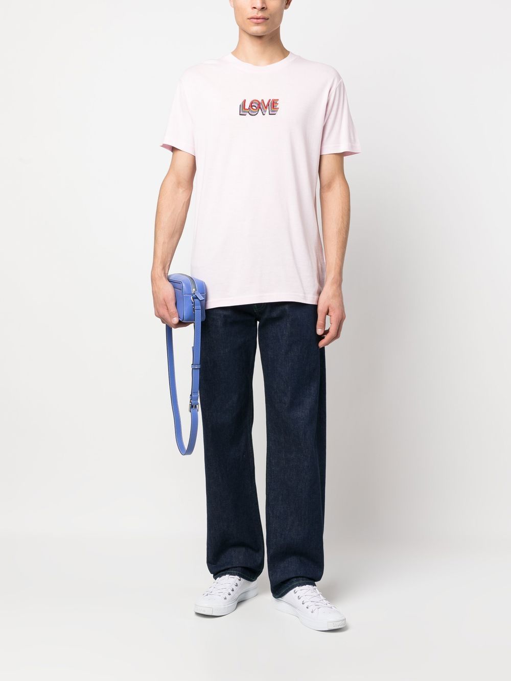 VIKTOR & ROLF love-print cotton-blend t-shirt