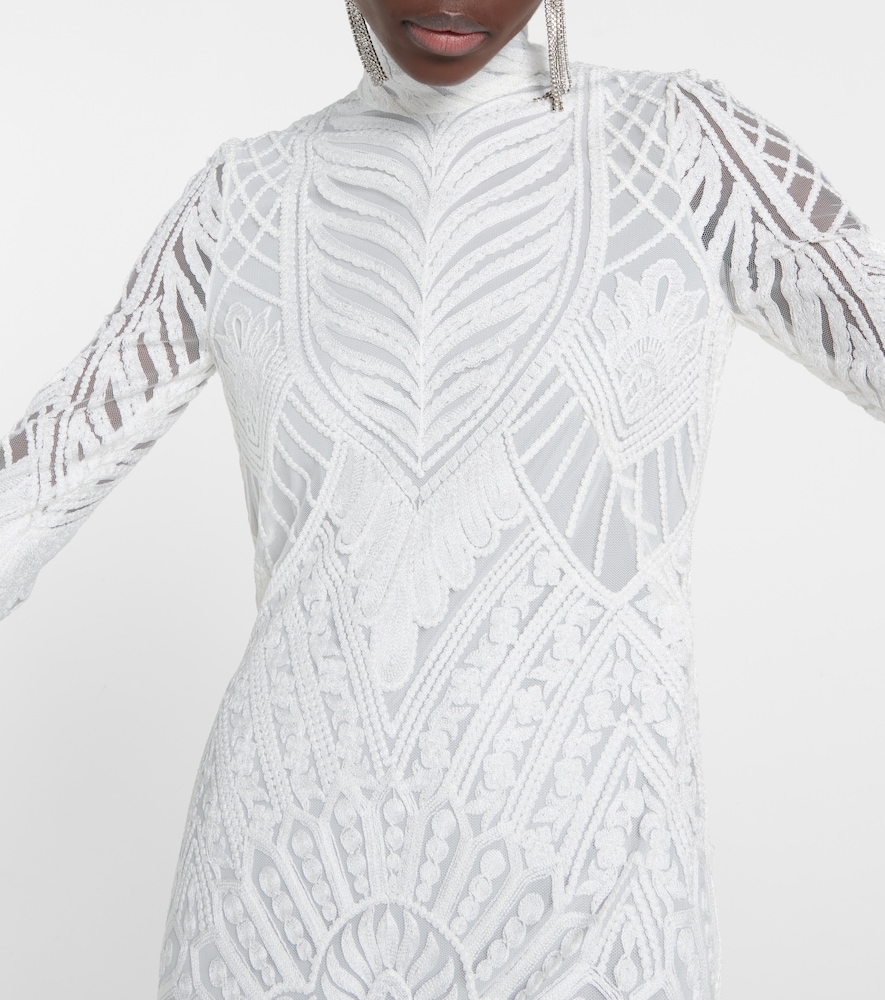 Buy Galvan Bridal Borghese Backless Lace Midi Dress - White At 60% Off |  Editorialist