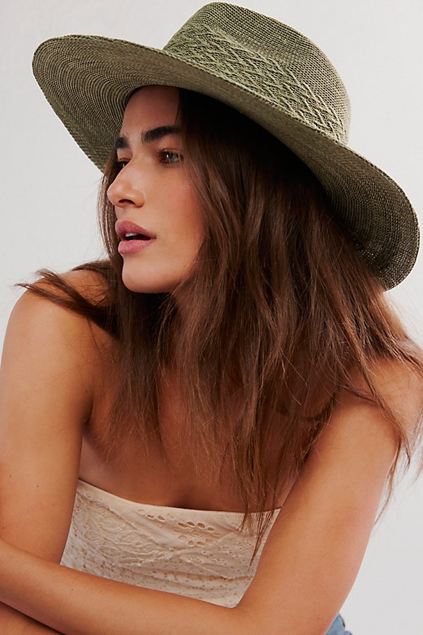 Free People Arrow Woven Packable Hat - Brown | Editorialist display picture 2