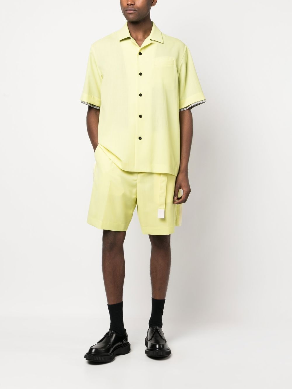 SACAI Belted-Waist Bermuda Shorts