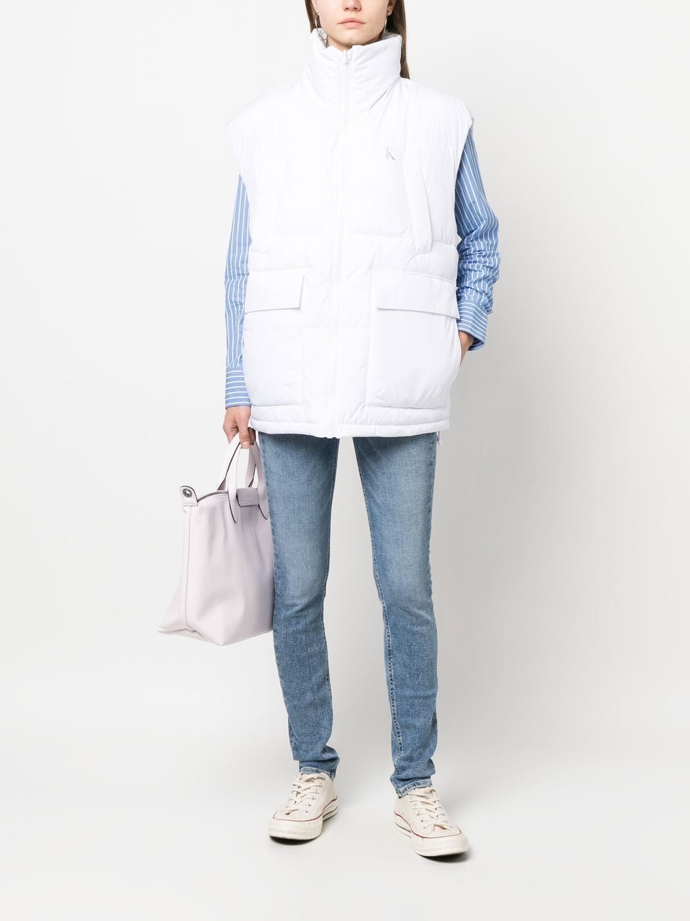 CALVIN KLEIN Calvin Klein Jeans Logo-Print Padded Gilet
