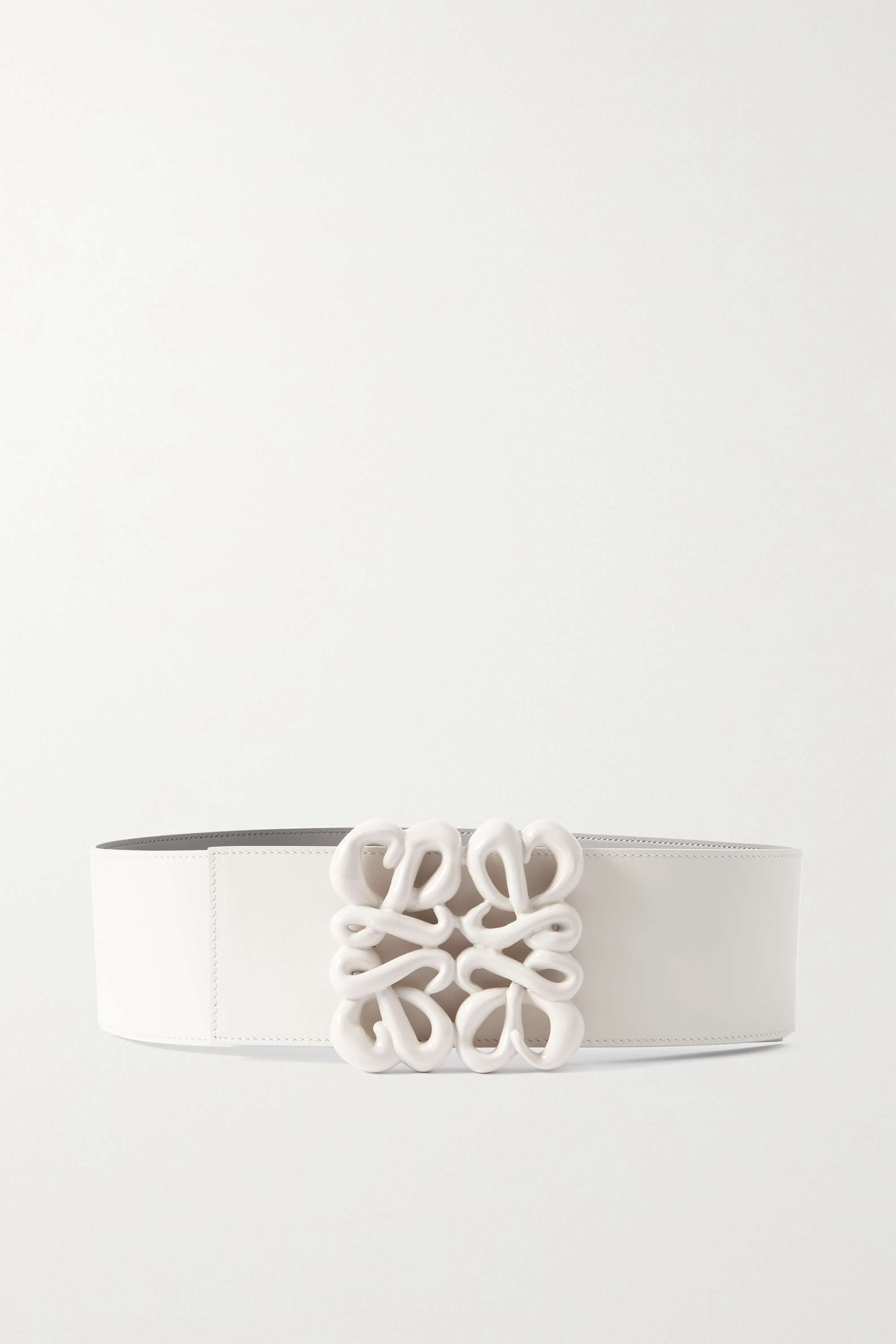 Loewe Embellished Leather Waist Belt - Ivory | Editorialist display picture 2