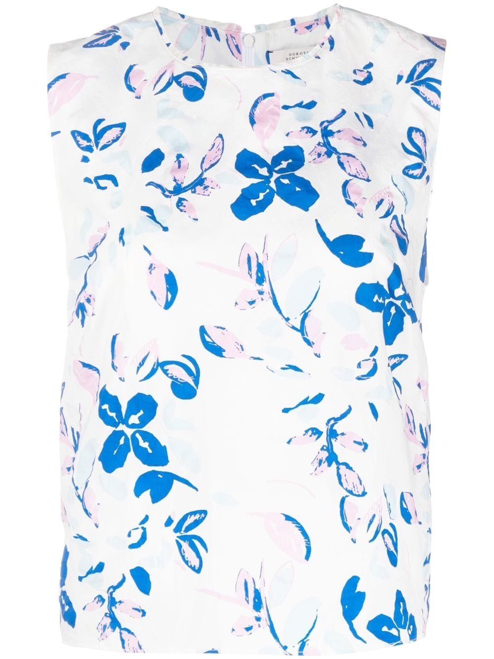 CALVIN KLEIN Printed Chiffon Sleeveless Top
