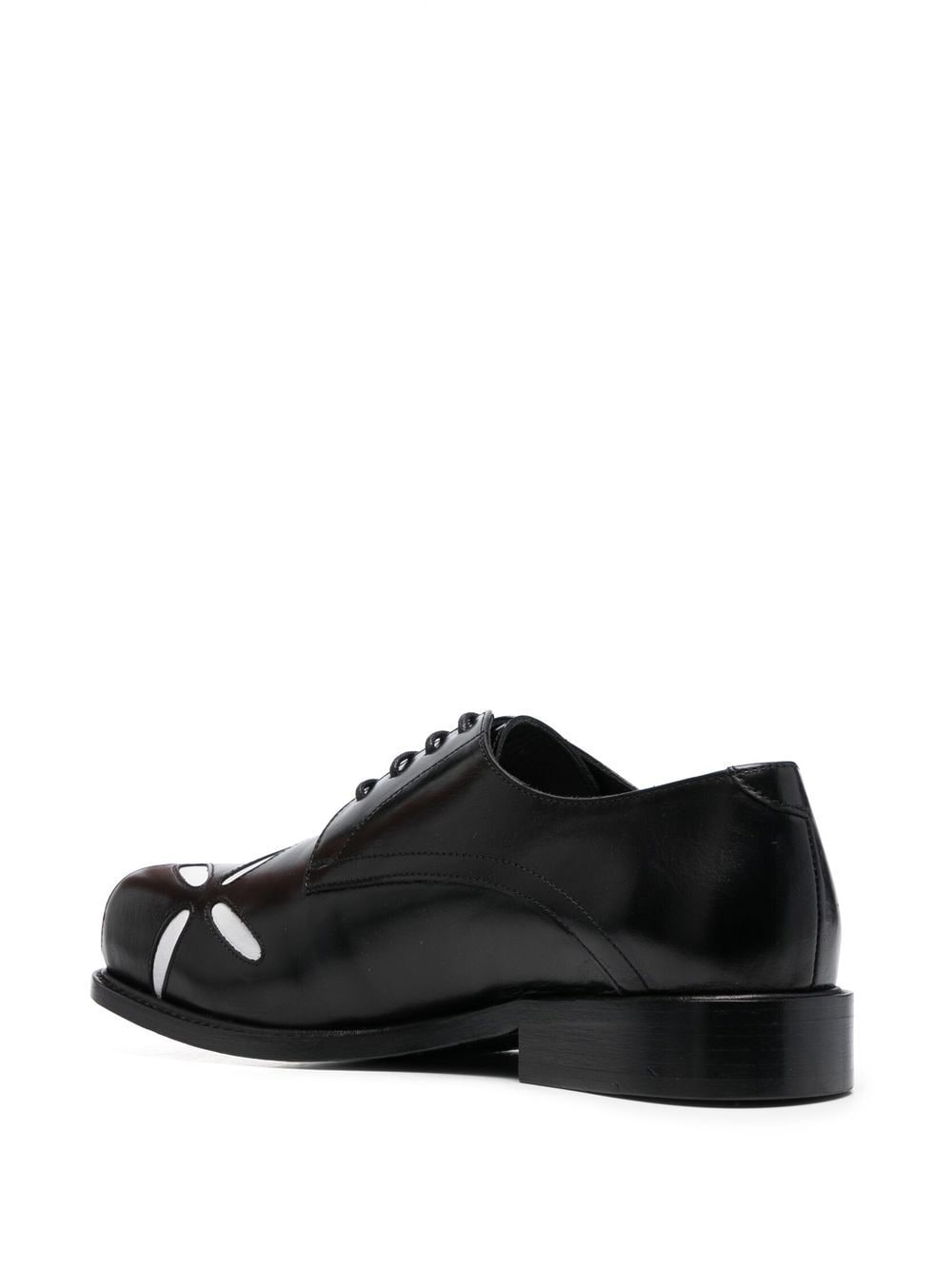 STEFAN COOKE Slashed Square-toe Derby Shoes - Black | Editorialist