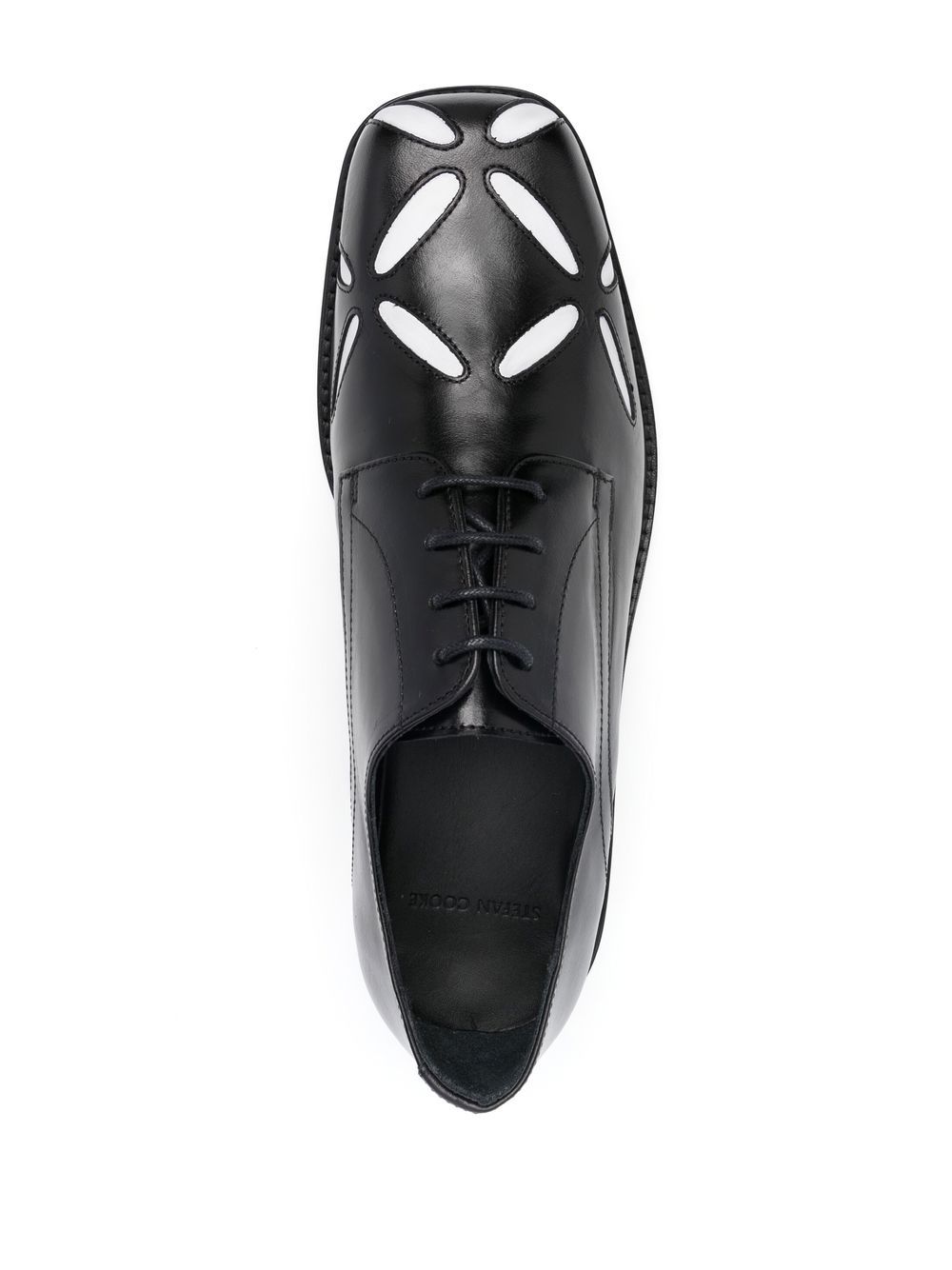 靴 STEFAN COOKE SLASHED SQUARE TOE EU41 Stefan Cooke Slashed square-toe Derby Shoes | Black | FARFETCH ID
