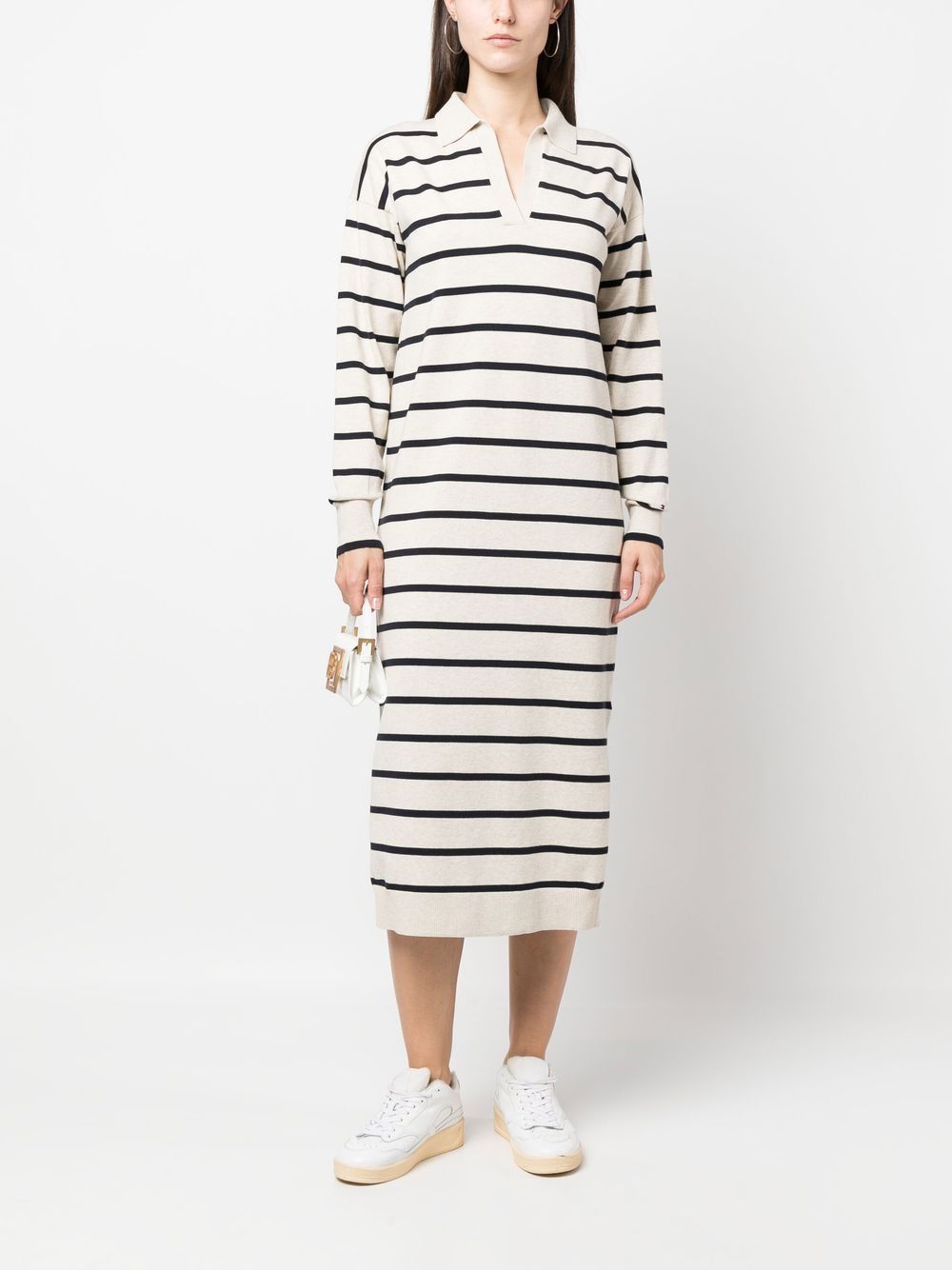 TOMMY HILFIGER Tommy Hilfiger Striped Knit Midi Dress