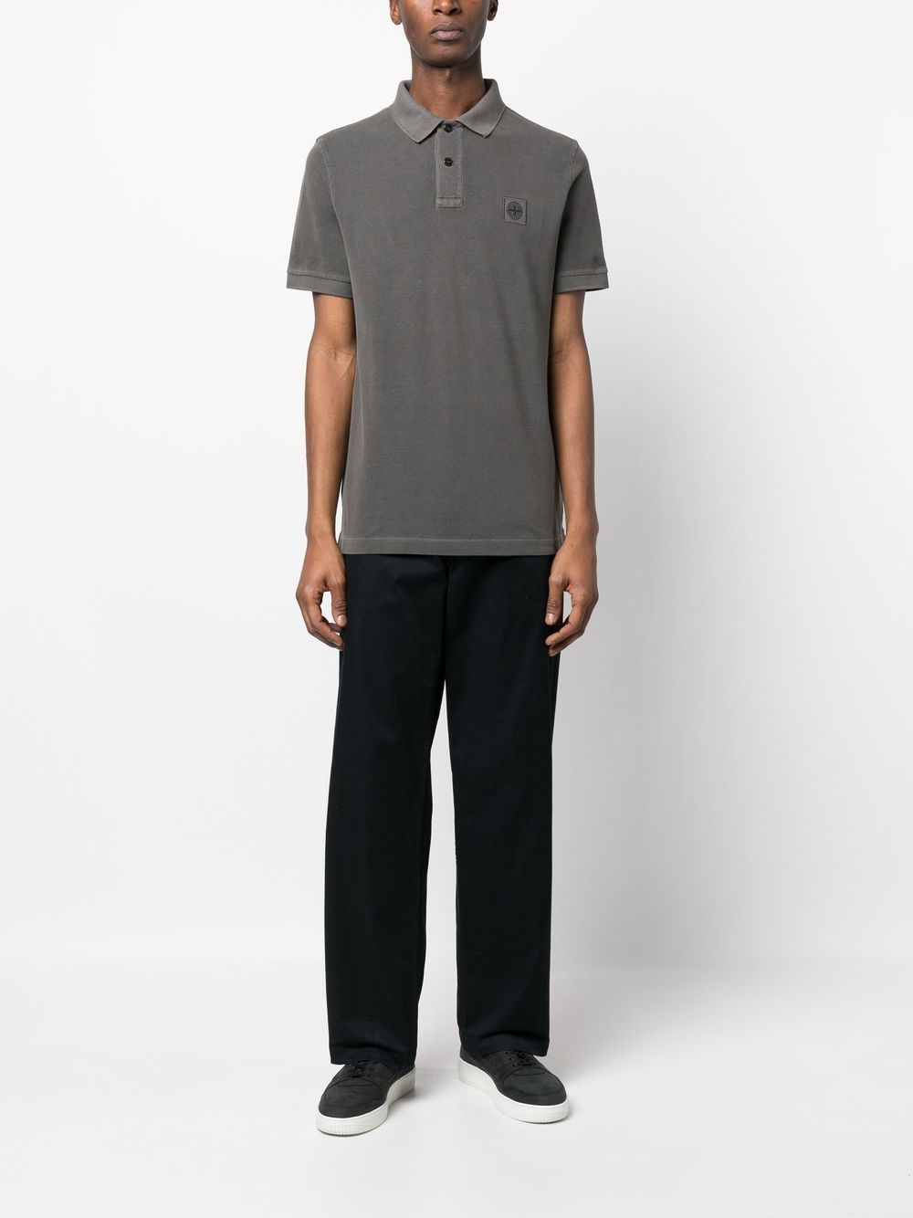 STONE ISLAND compass-logo polo shirt