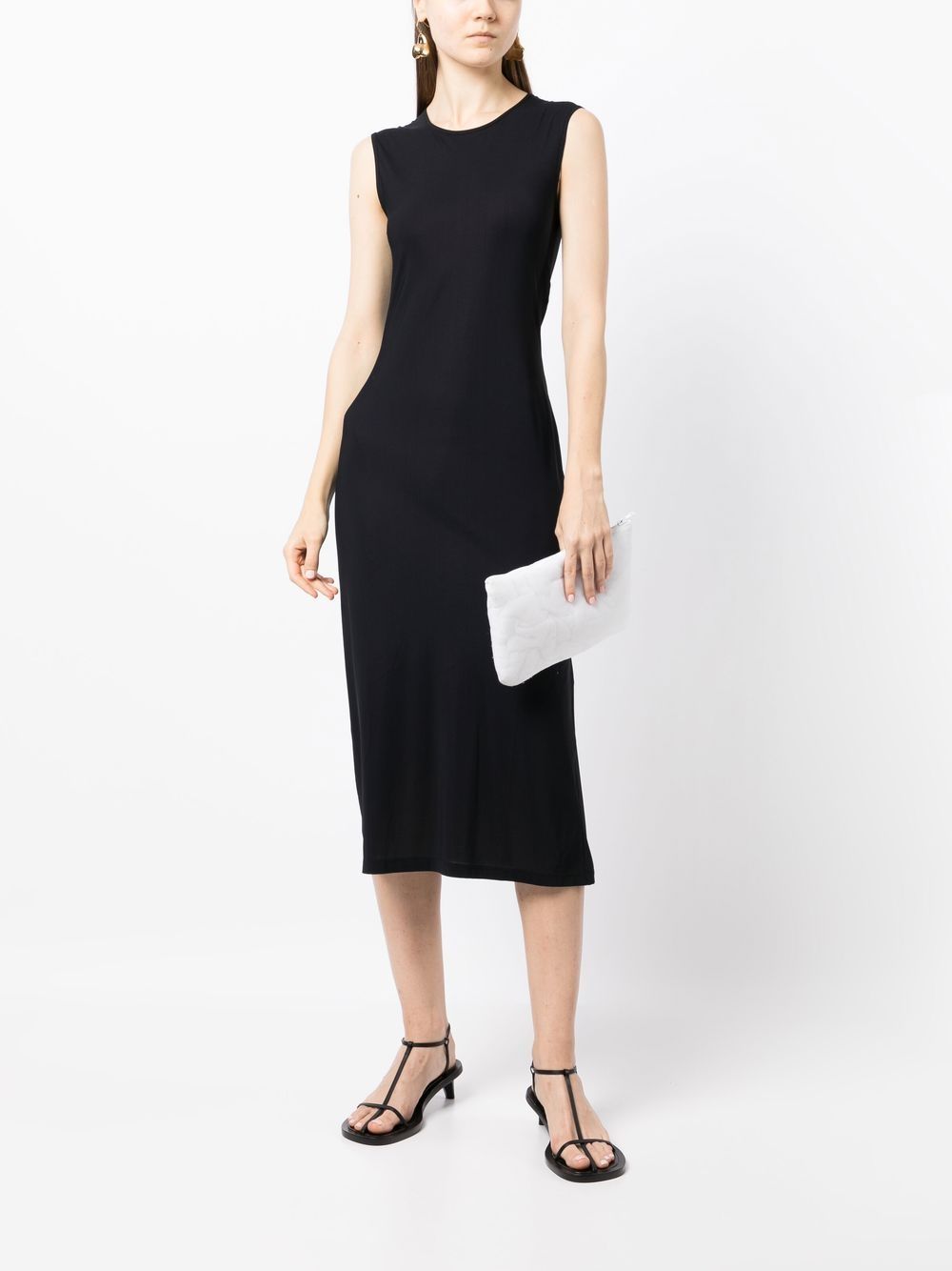 JIL SANDER Round Neck Sleeveless Maxi Dress