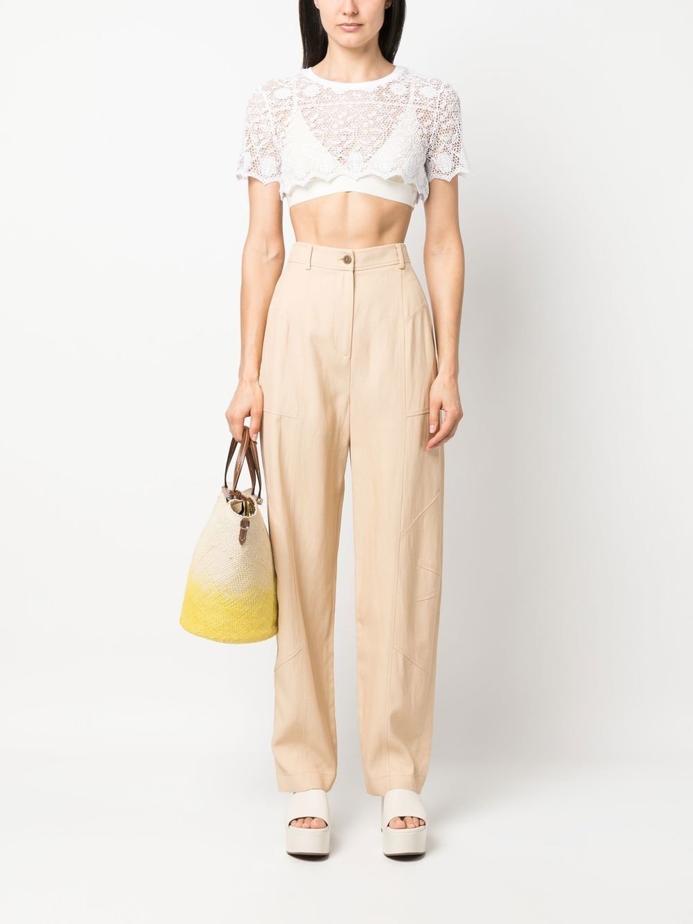 ALBERTA FERRETTI Alberta Ferretti High-Waisted Tailored Trousers