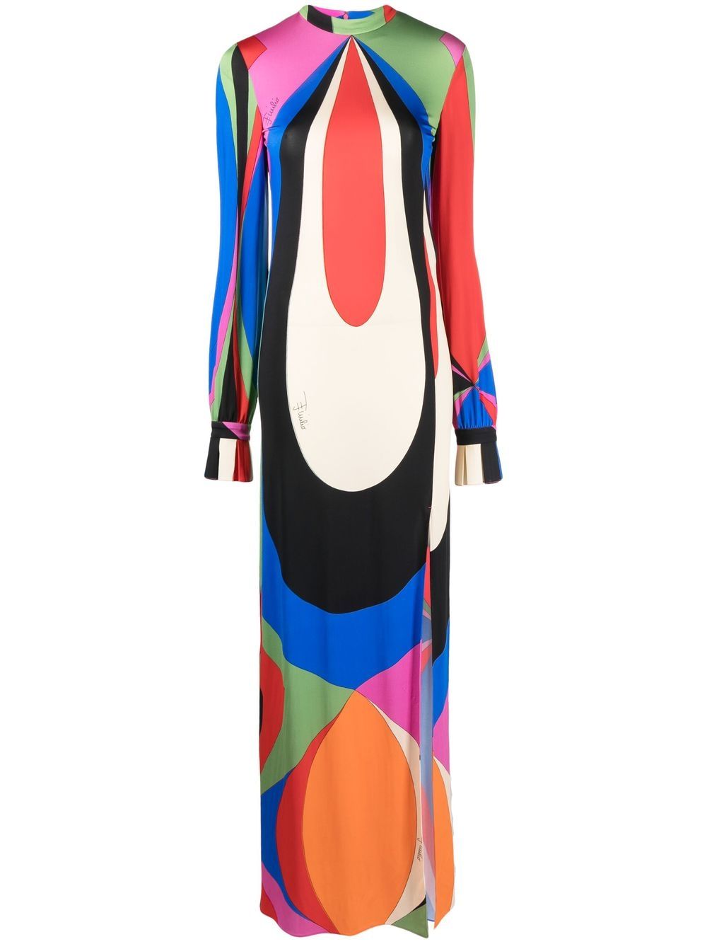 Emilio Pucci Goccia-Print Maxi Dress In Blue - 30% Off | Editorialist