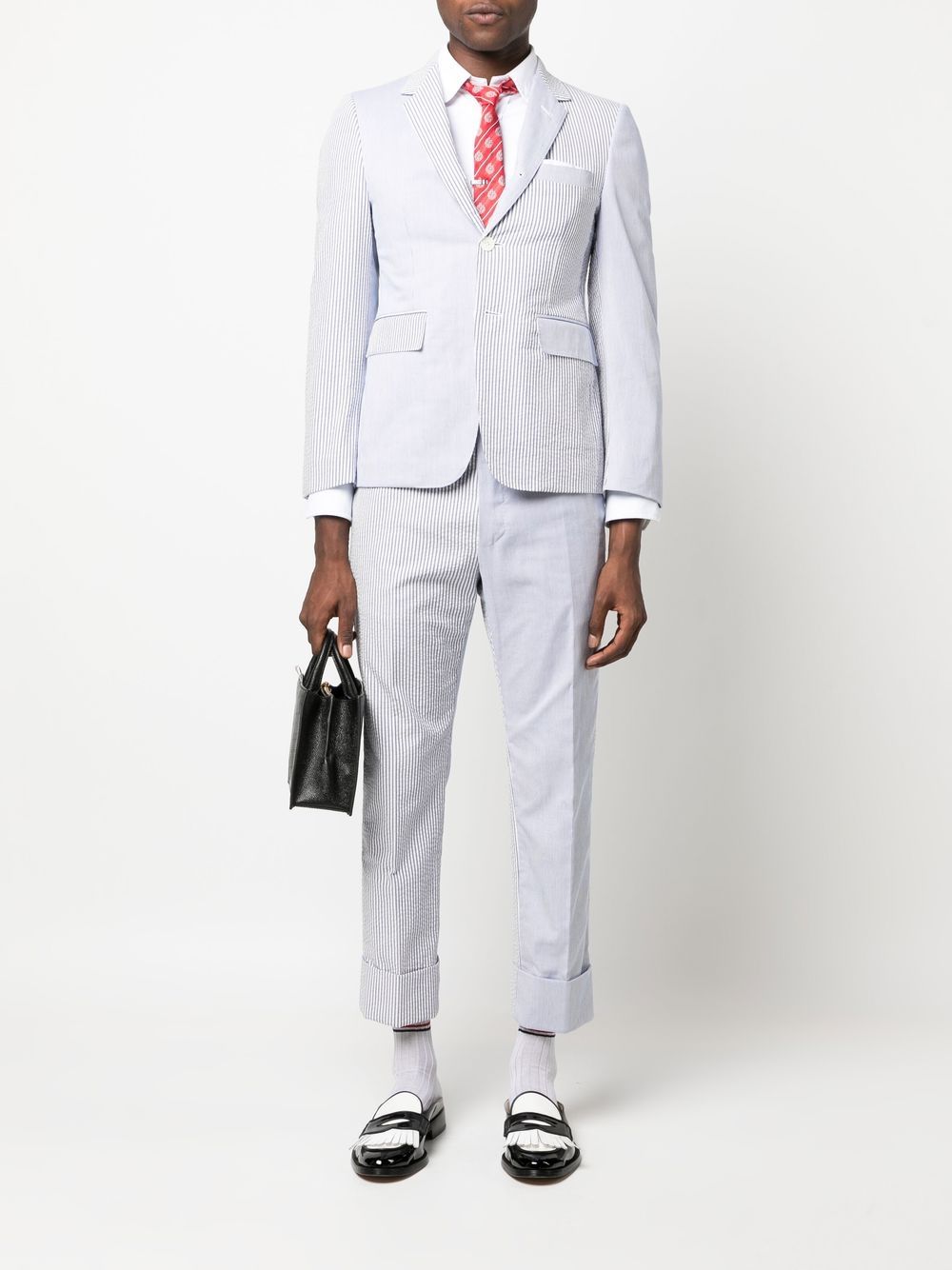 THOM BROWNE Thom Browne Cropped Seersucker Trousers