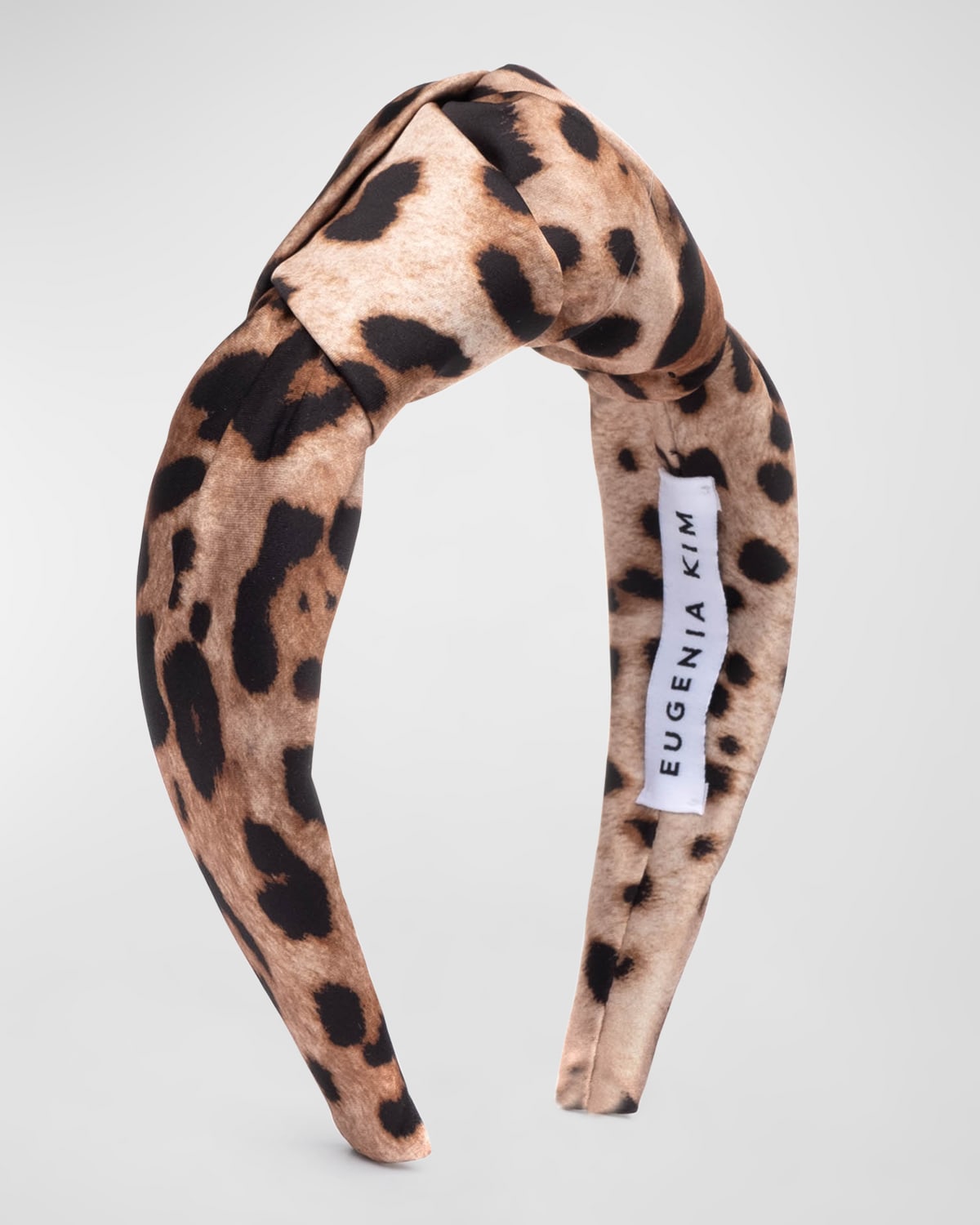 Eugenia Kim Karyn Leopard-Print Headband - Camel/Black  display picture 3