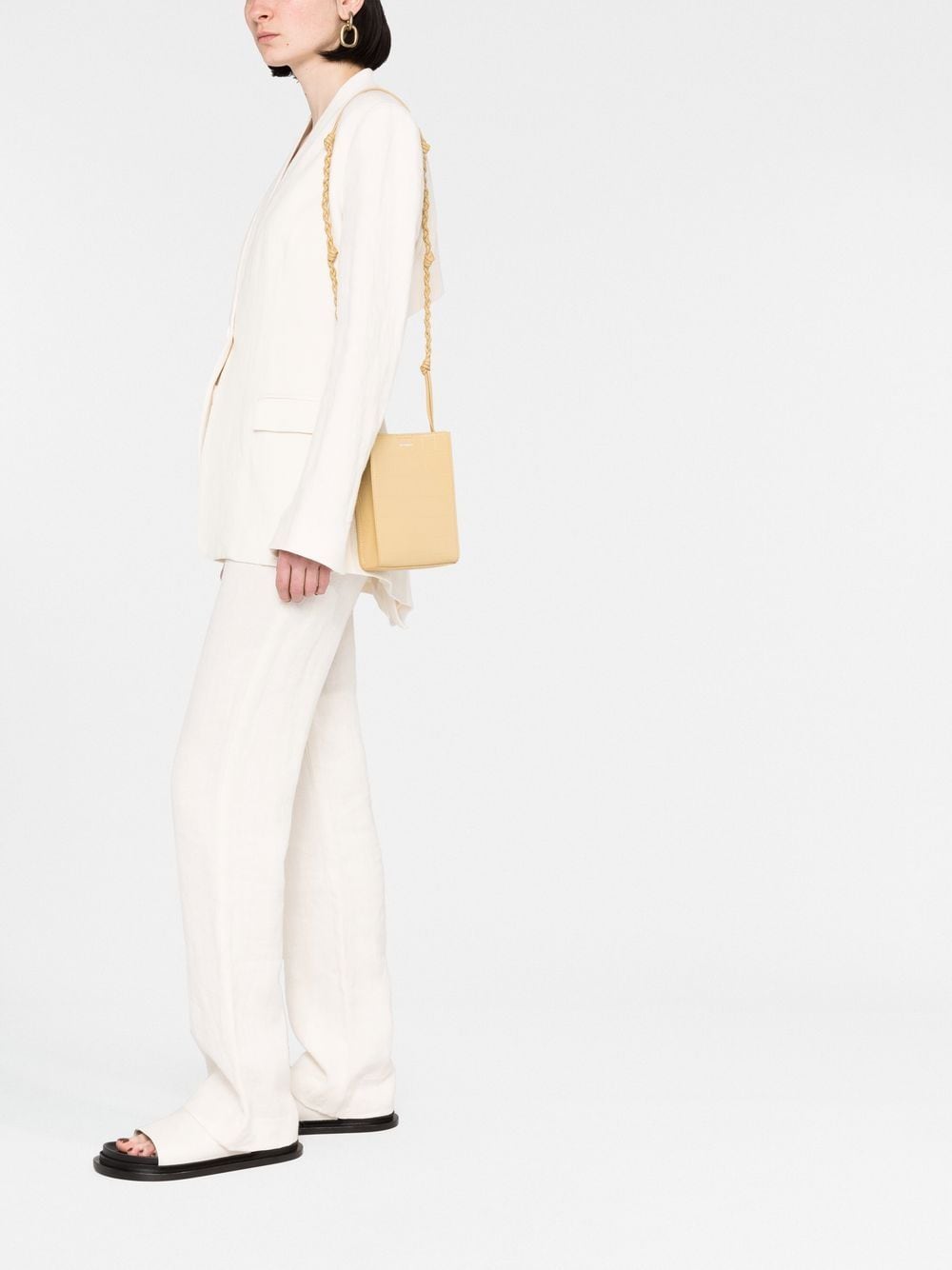 JIL SANDER Jil Sander Tangle Crocodile-Effect Crossbody Bag