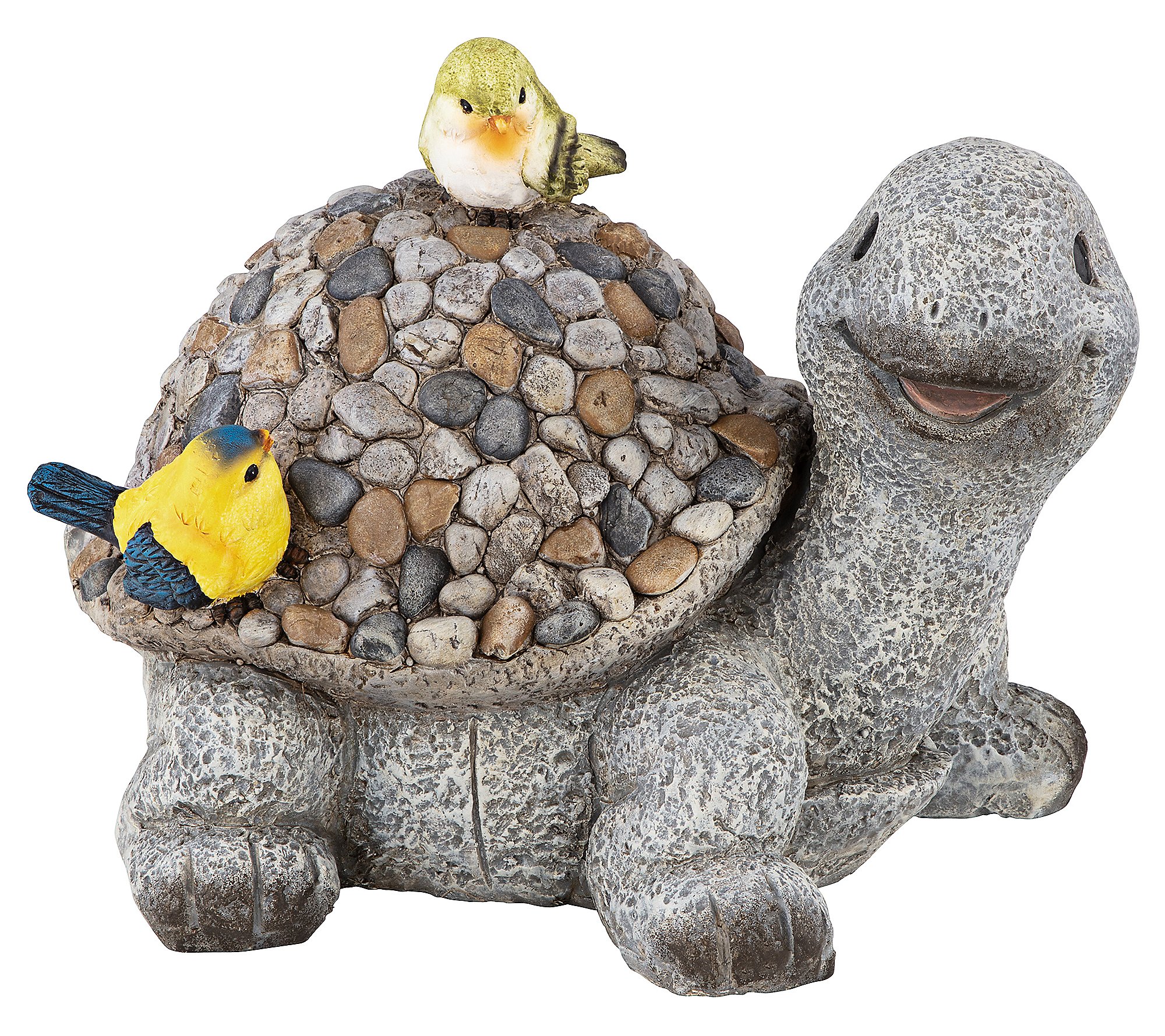 Design Toscano Pebble Turtle With Birds Statue - One-Color | Editorialist