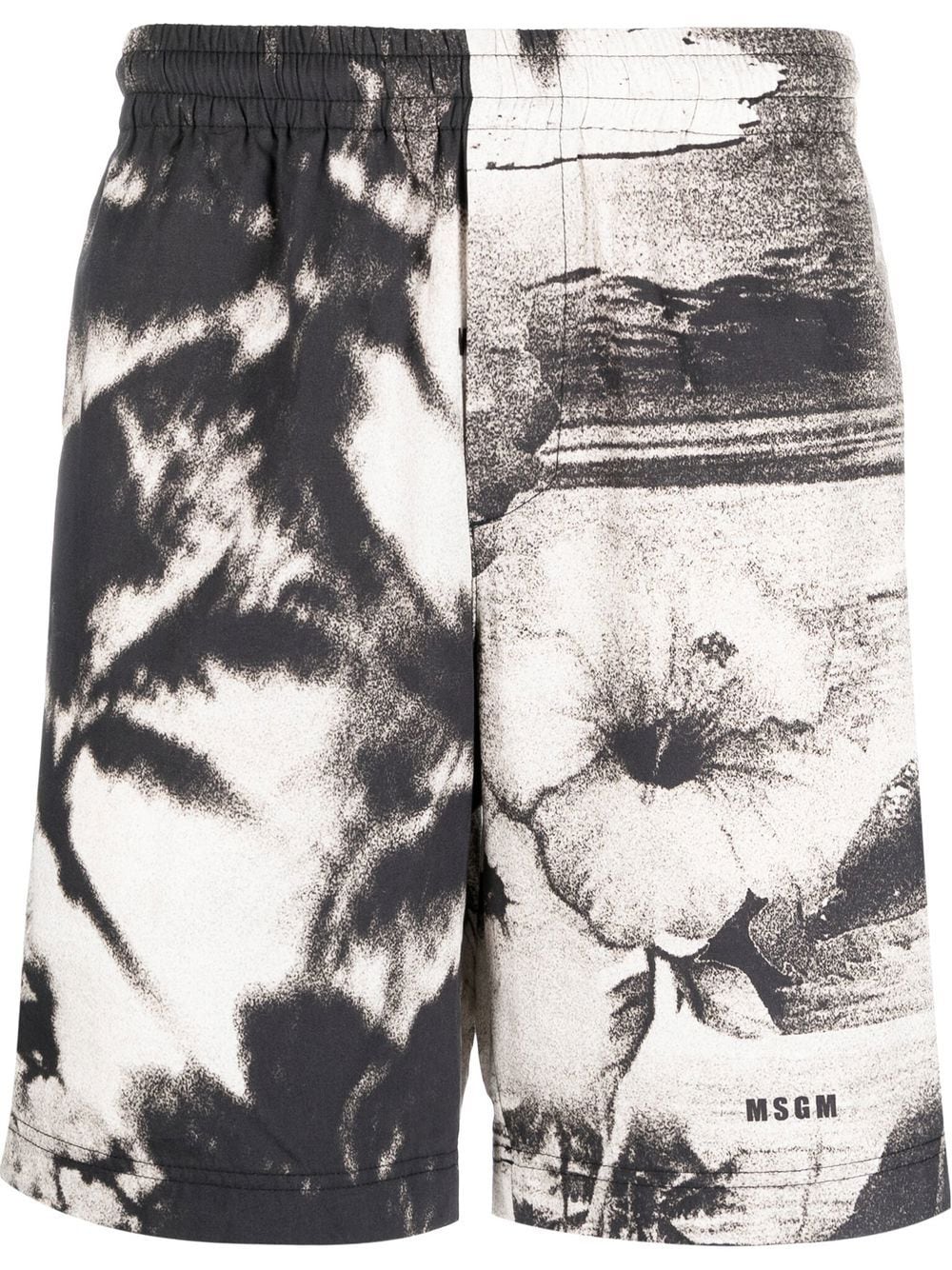 MSGM MSGM Graphic-Print Track Shorts