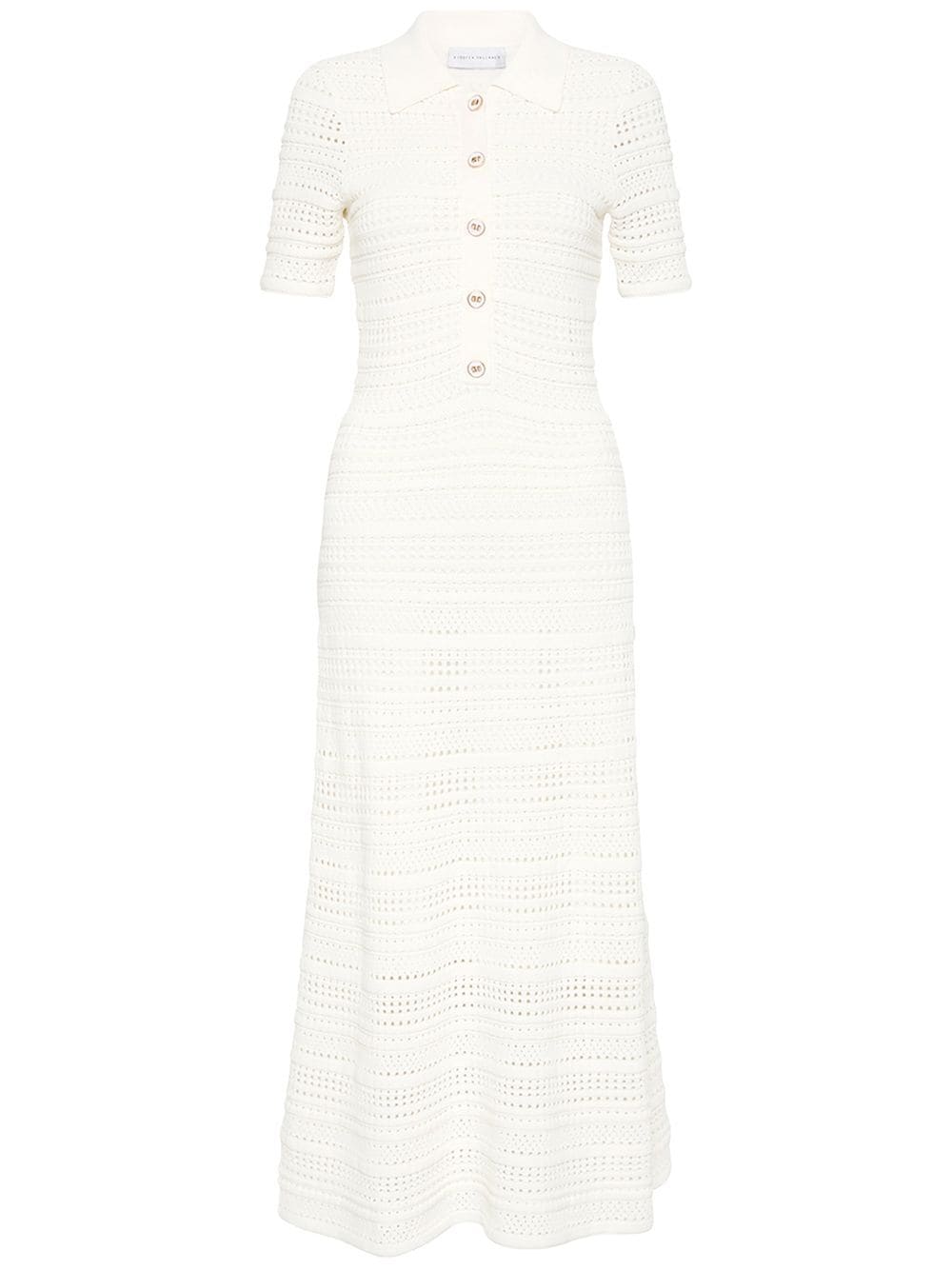 ivory knit dress Jluxlabel Women's Striped Rib Knit Dress main image 1