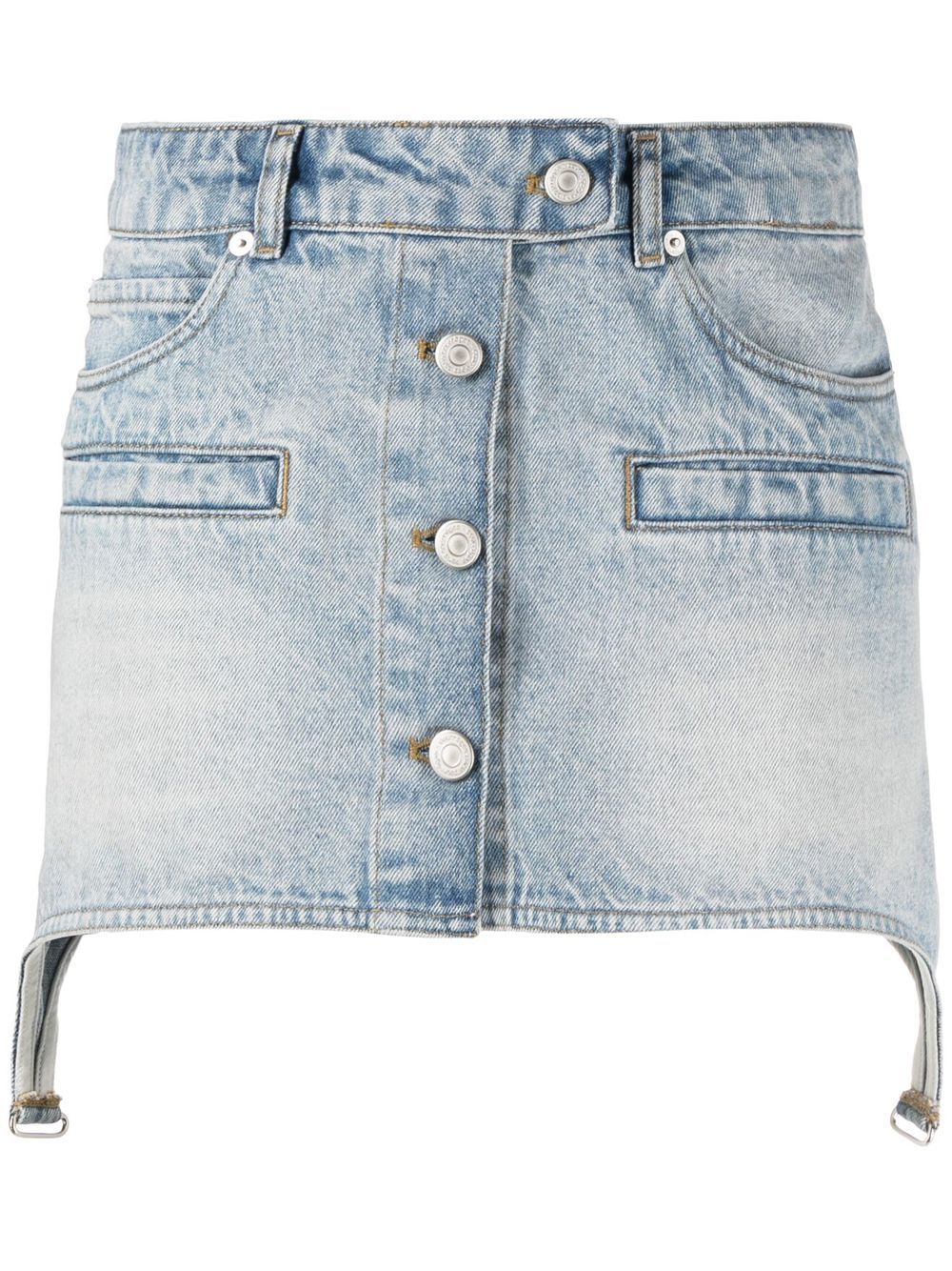 COURREGES Courrèges Asymmetric Denim Miniskirt