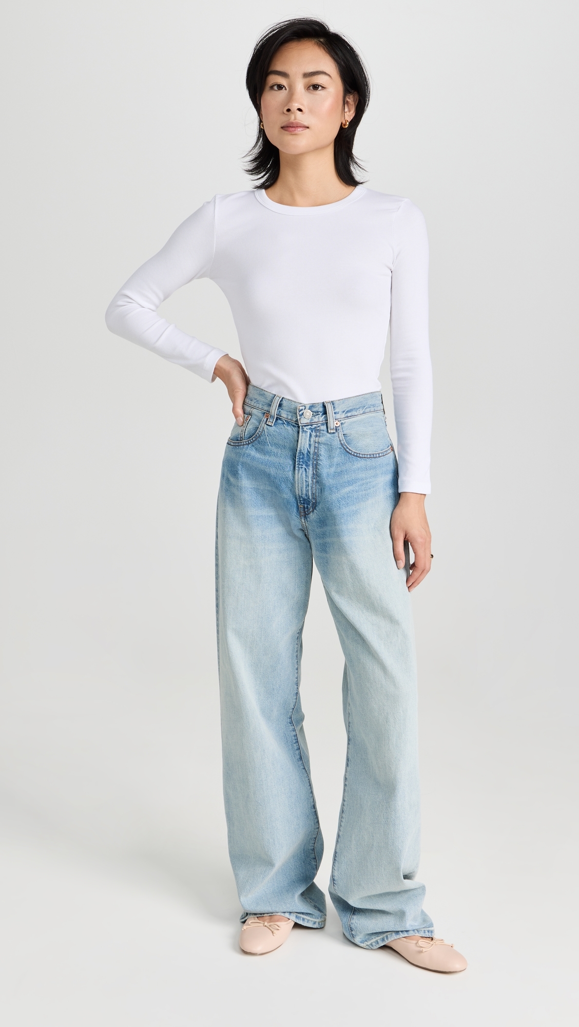 LESET Leset Kelly Slim Fit Long Sleeve Top