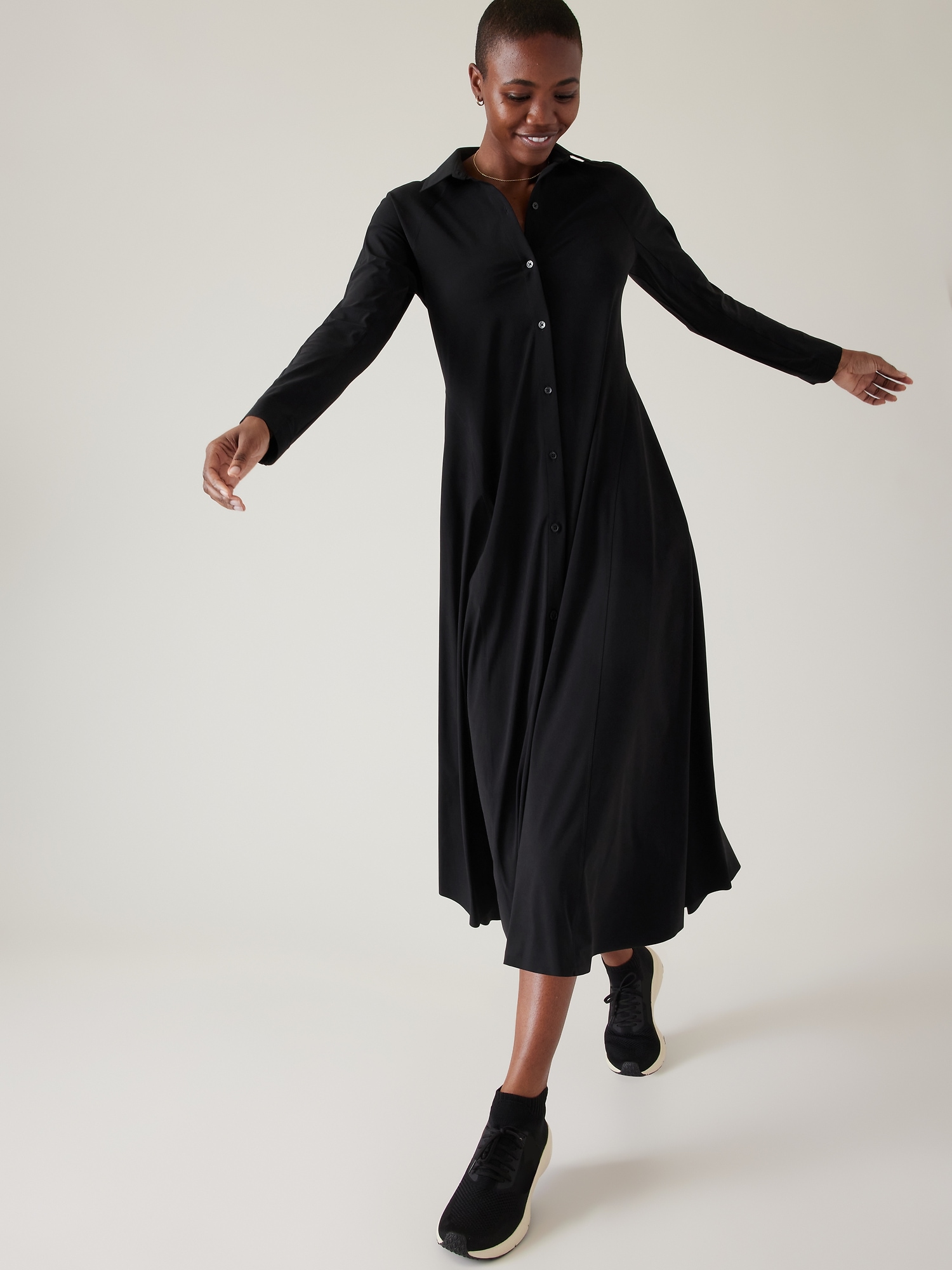 athleta black dress AGOLDE Beth Dress | Black | Size XL main image 0