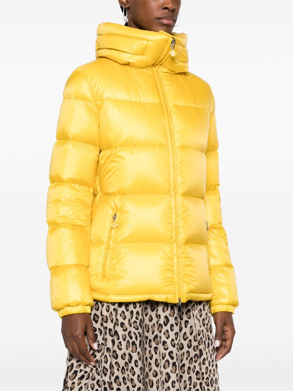 Moncler Douro Hooded Puffer Jacket Yellow Editorialist