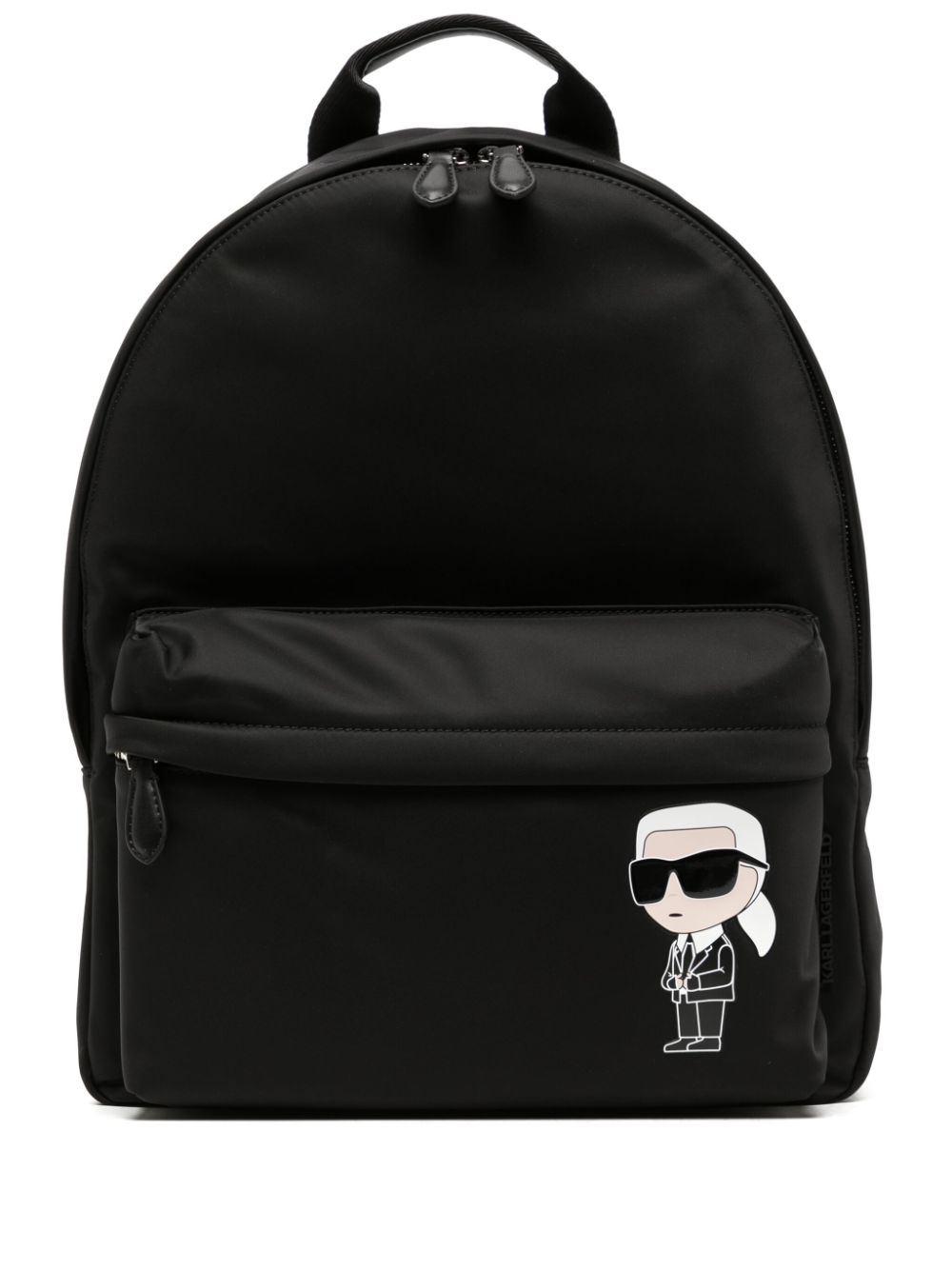 Karl Lagerfeld K/Ikonik 2.0 Zip-Up Backpack In Black - 30  display picture 3