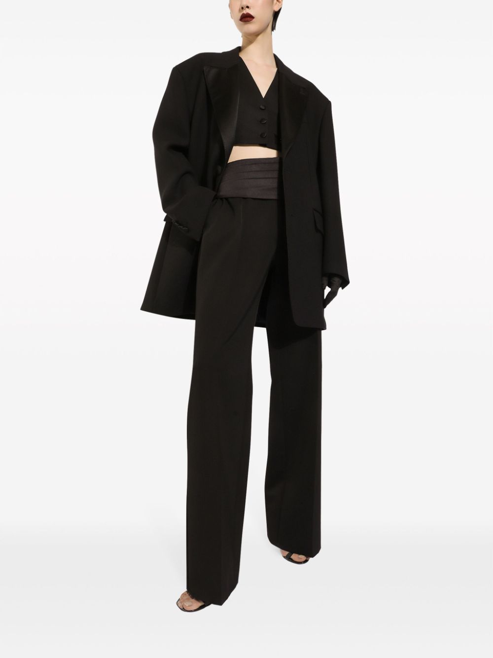 DOLCE & GABBANA Dolce & Gabbana Number-Patch Tailored Cropped Vest