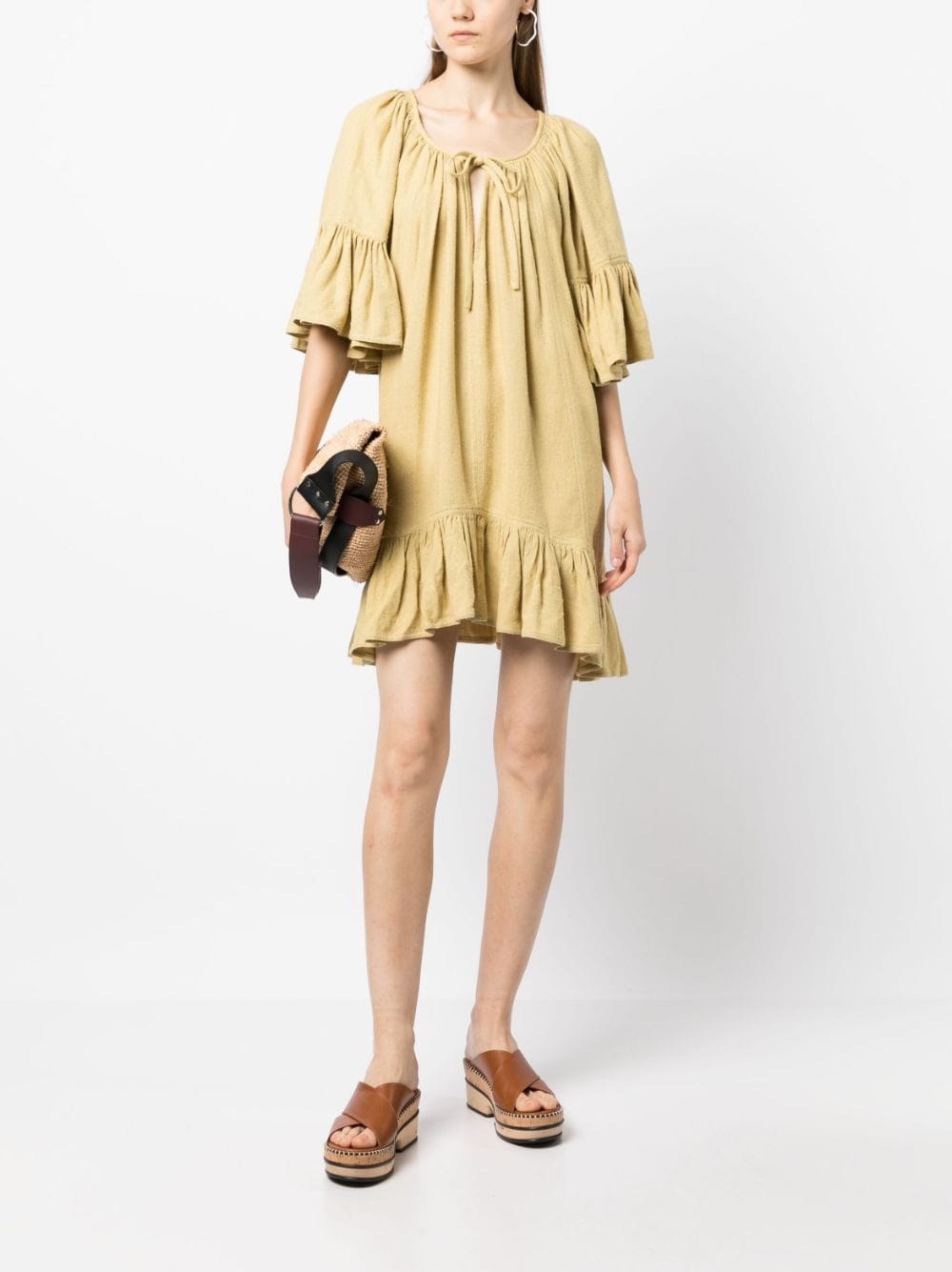 MARANT ETOILE MARANT ÉTOILE Loane Flared Silk Dress
