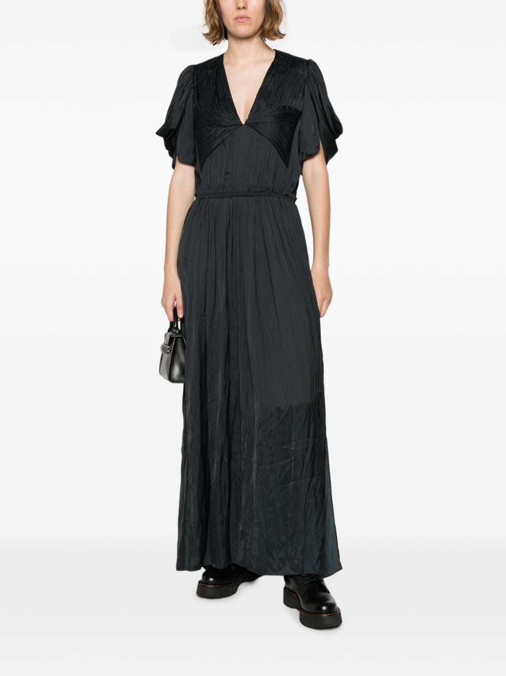 ZADIG&VOLTAIRE Zadig&Voltaire Bow-Embellished Crinkled Satin Dress