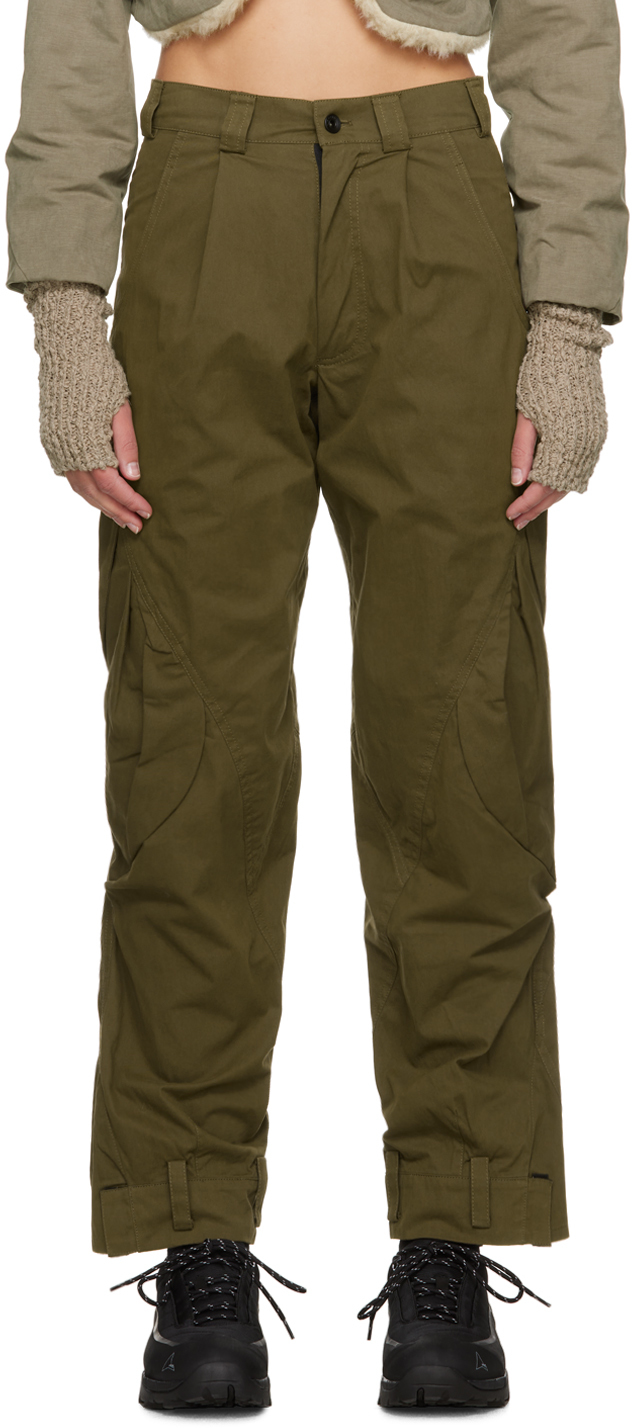 Hyein Seo Cargo Trousers In Khaki - 65% Off | Editorialist