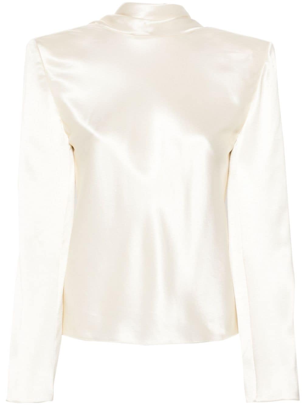 SAINT LAURENT Saint Laurent Cowl-Back Silk Blouse