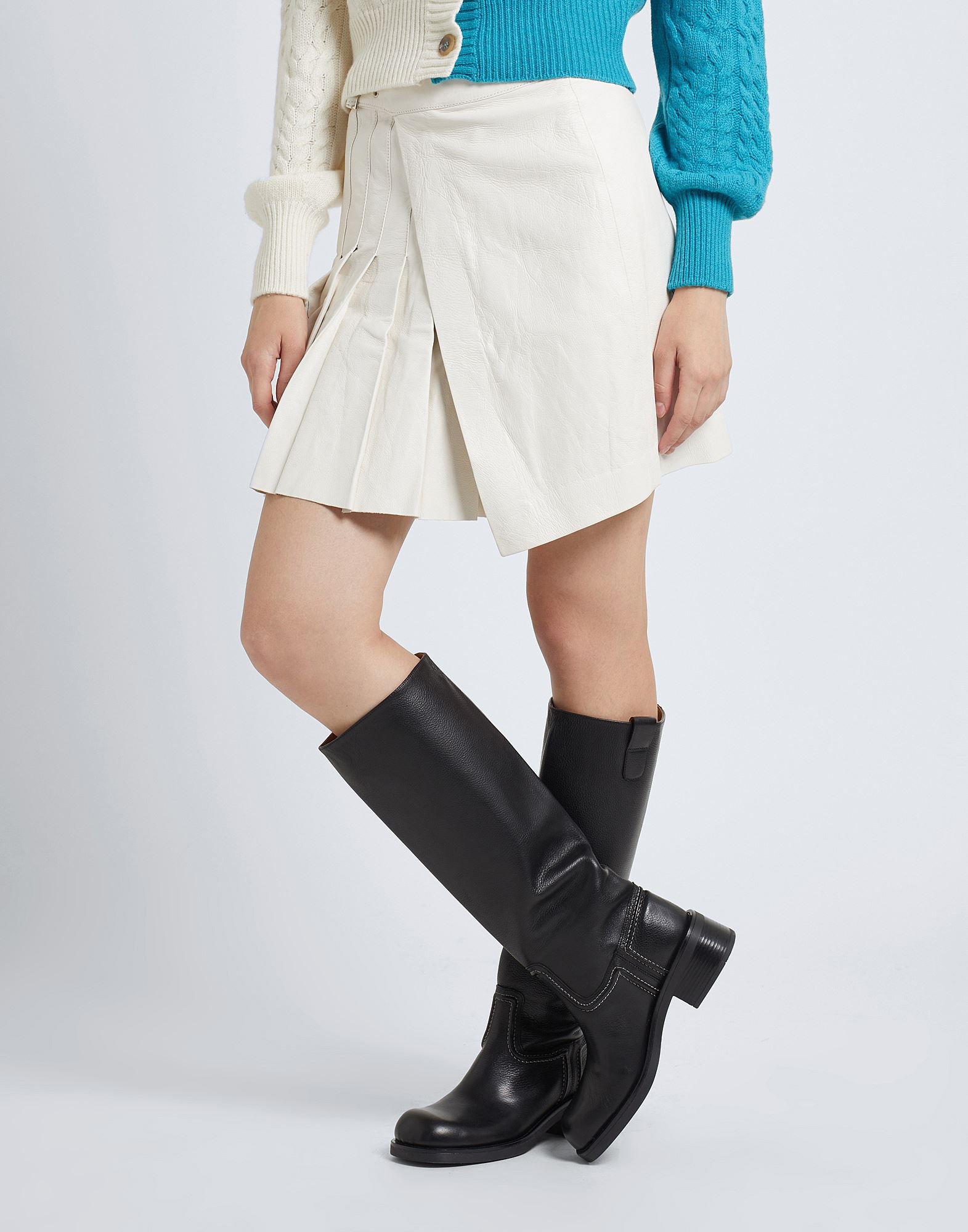 8 BY YOOX Grain Leather High Boots