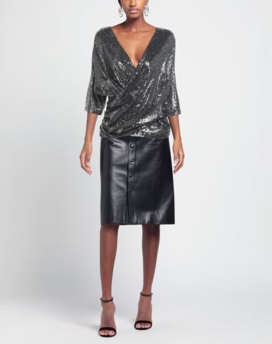BALMAIN BALMAIN Metallic Wrap V-Neck Top