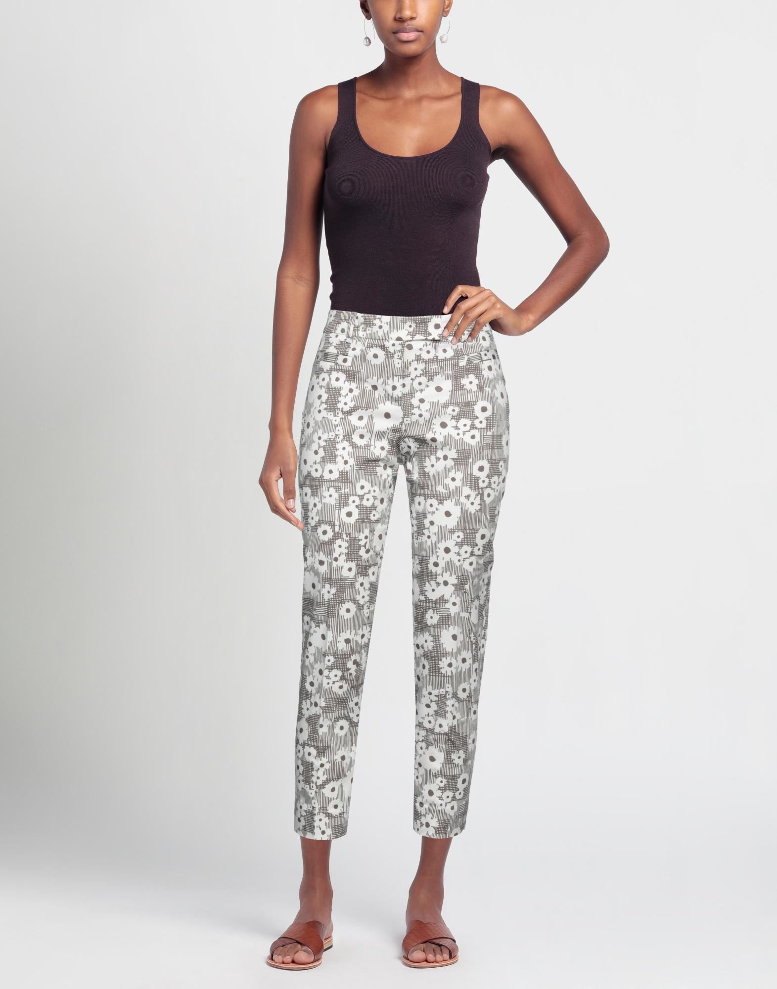 PESERICO Peserico Slim Fit Tapered Leg Floral Print Stretch Trousers