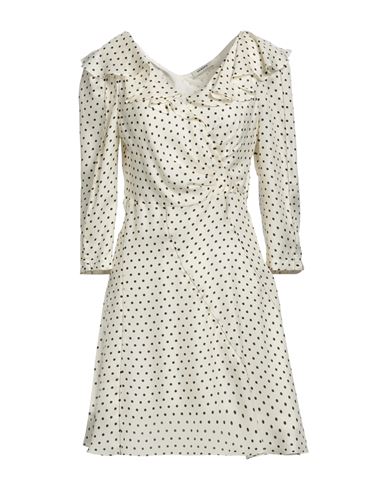 OLTRE Oltre Mini Dress with Wrap Effect and Two-Tone Print