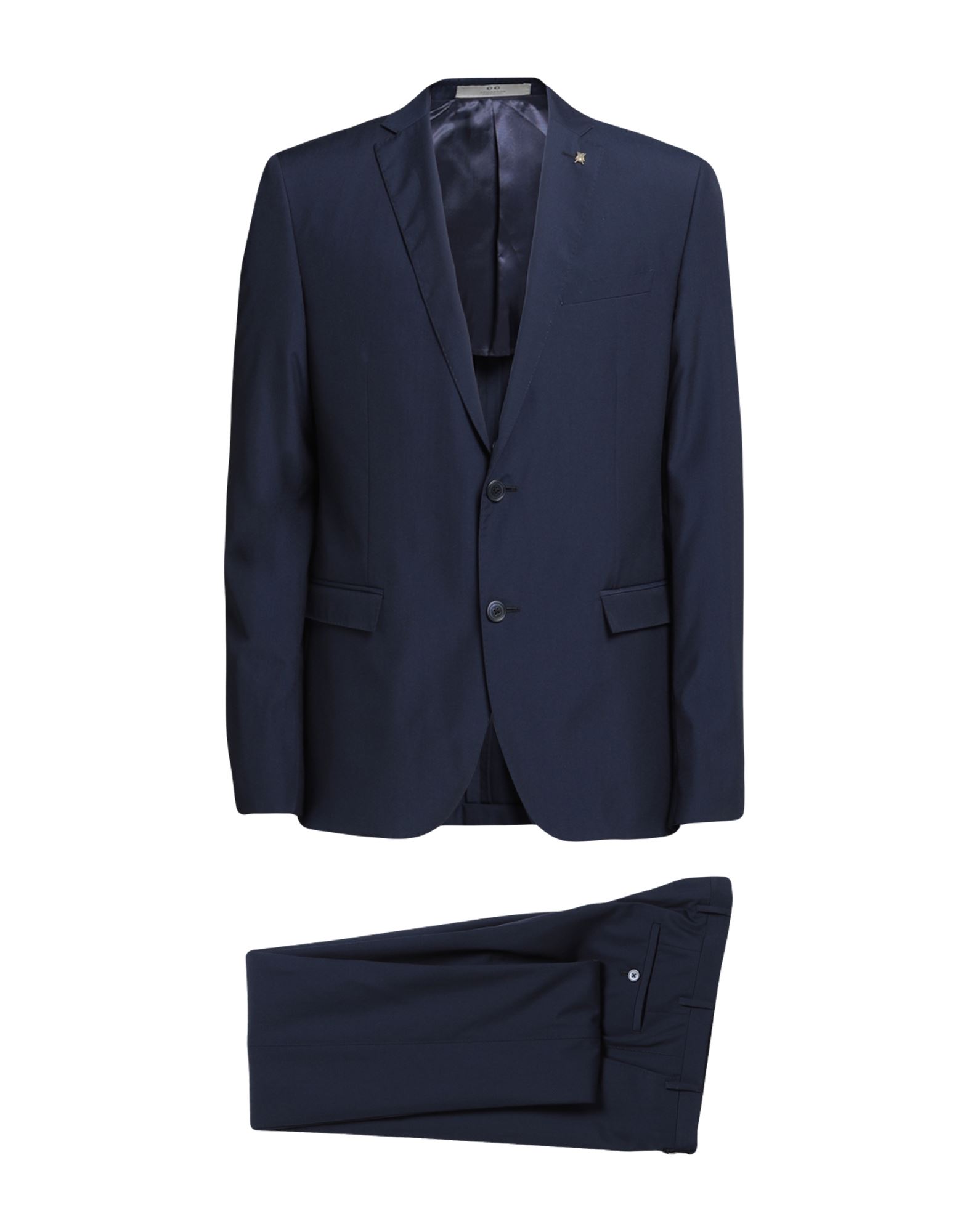 Cc Collection Corneliani Suit Virgin Wool, Silk, Linen In Blue
