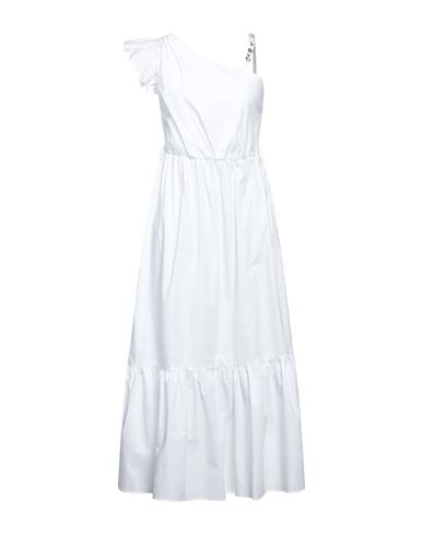 PINKO Midi Flared Dress with Appliqués