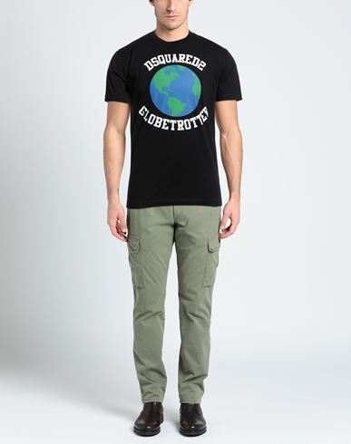 DSQUARED2 man t-shirt black size s cotton