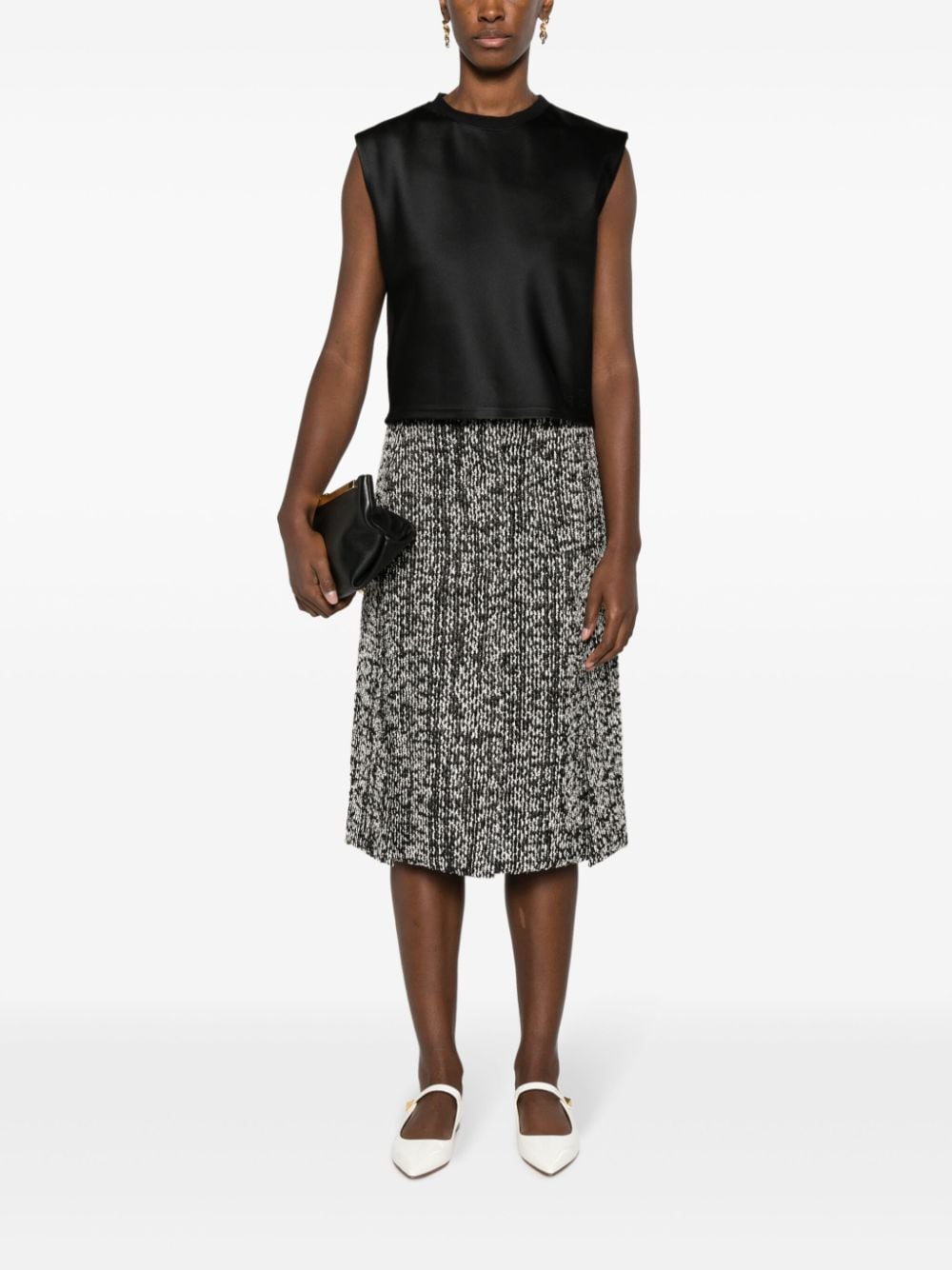 LANVIN Lanvin Textured-Finish Mid-Rise Skirt