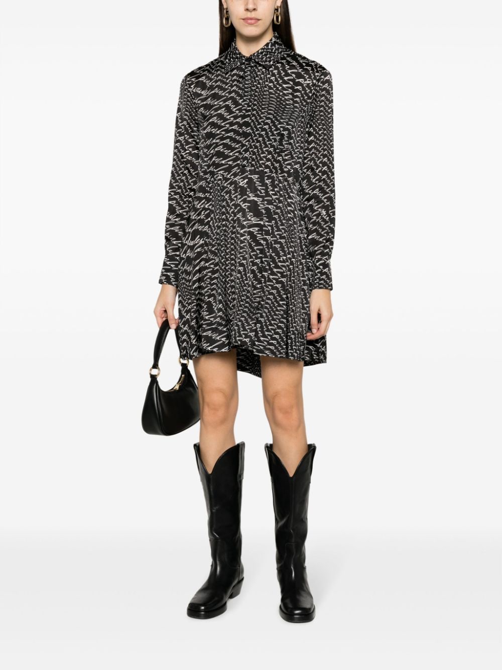 PINKO PINKO Asterix Logo-Print Shirtdress
