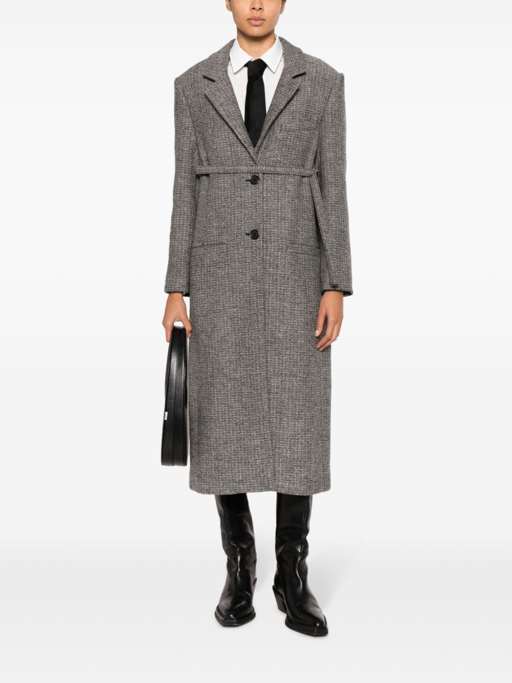 COURREGES Courrèges Strap-Detail Tailored Coat