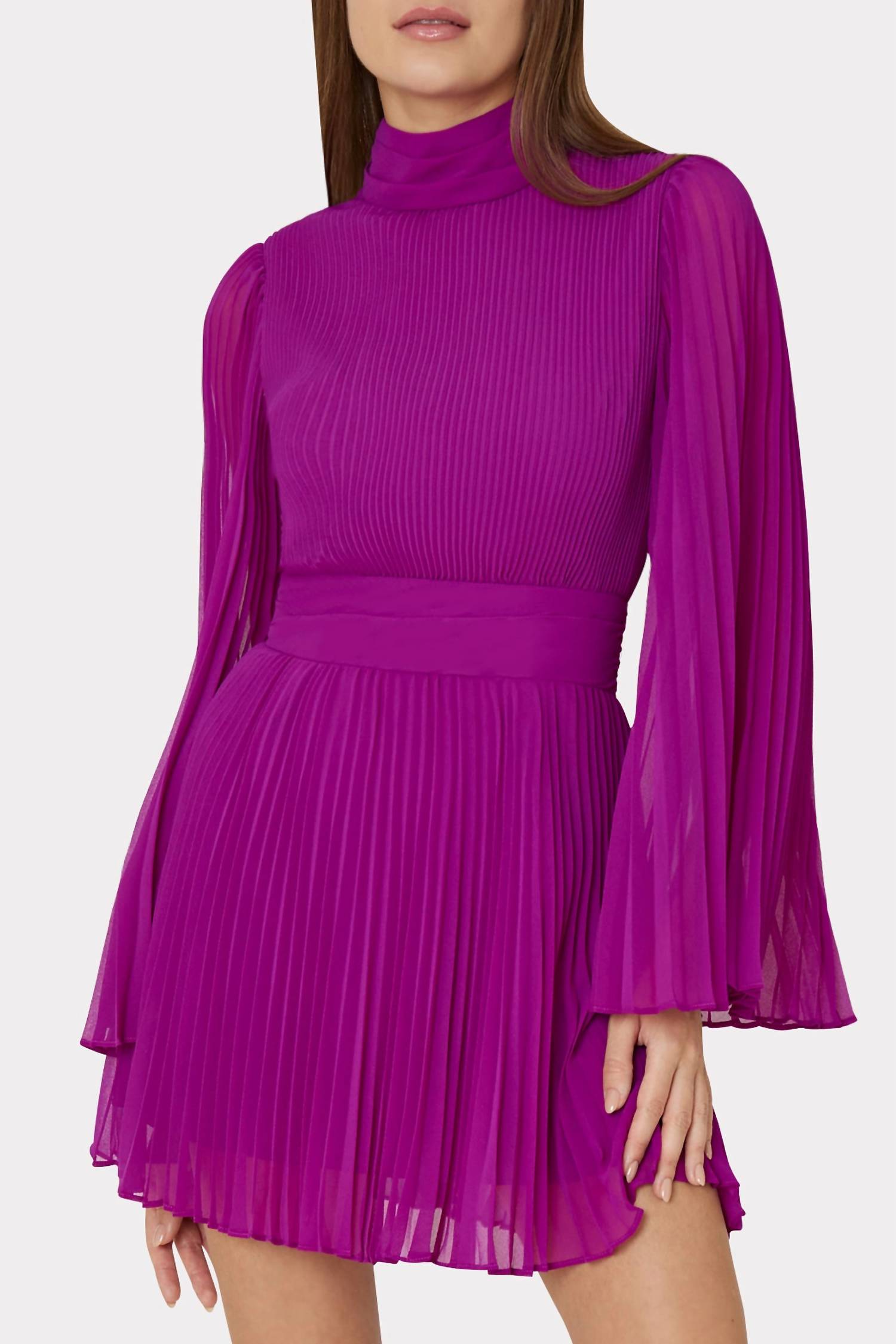 milly rosemary pleated dress Milly Fuchsia Rosemary Dress