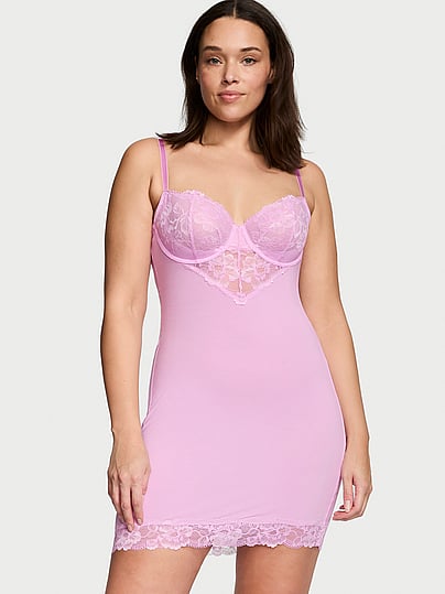 Victoria'S Secret Modal & Lace Mini Slip Dress In Floral - 60% Off |  Editorialist