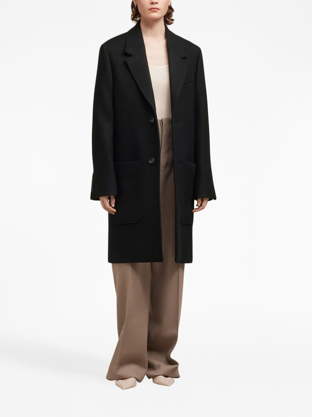 AMI AMI Paris Single-Breasted Wool Coat