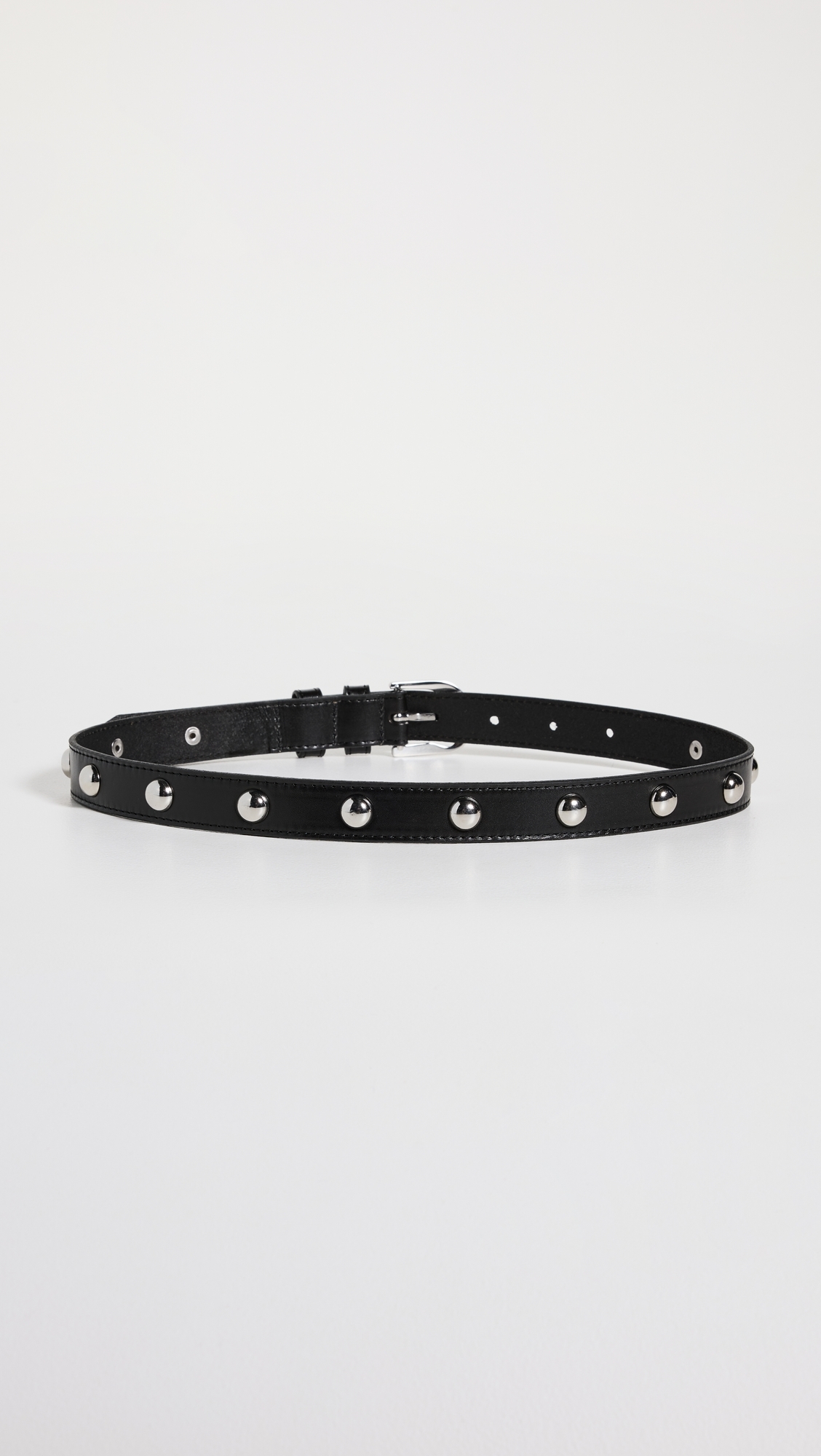 FRAME Twist Buckle Studded Leather Belt /Small Noir (Black) NWT Frame Twist Buckle Studded Belt In Noir - 50% Off | Editorialist main image 2