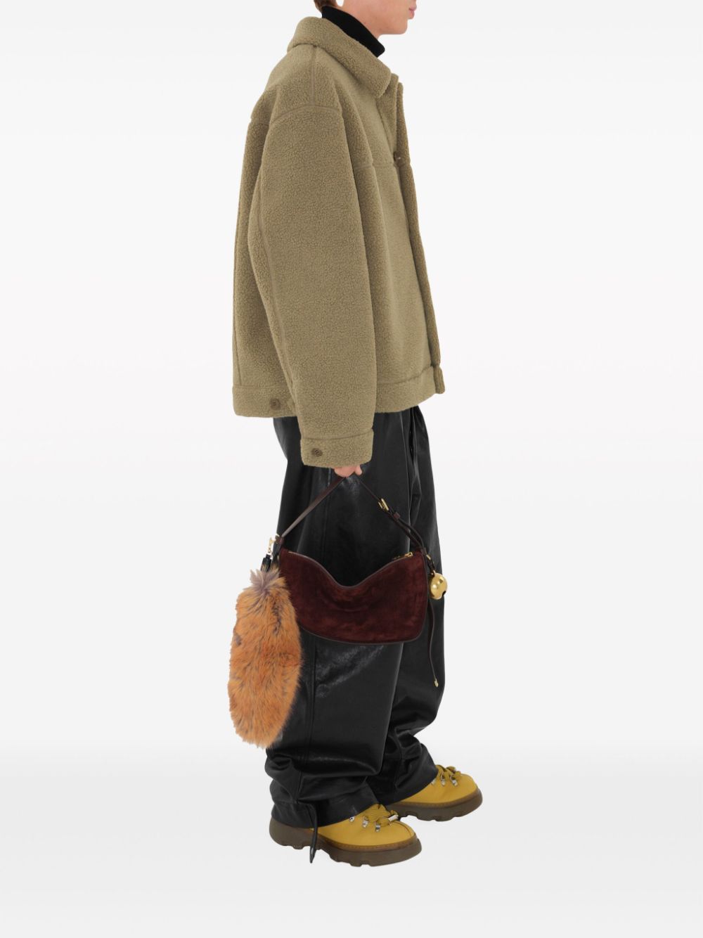 BURBERRY long-sleeve fleece overshirt