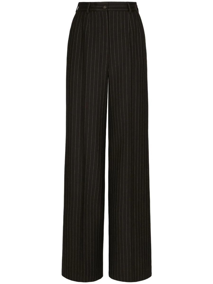 パンツ DOLCE&GABBANA WIDE BLACK PINSTRIPED PANTS 26948696~black_0.jpg