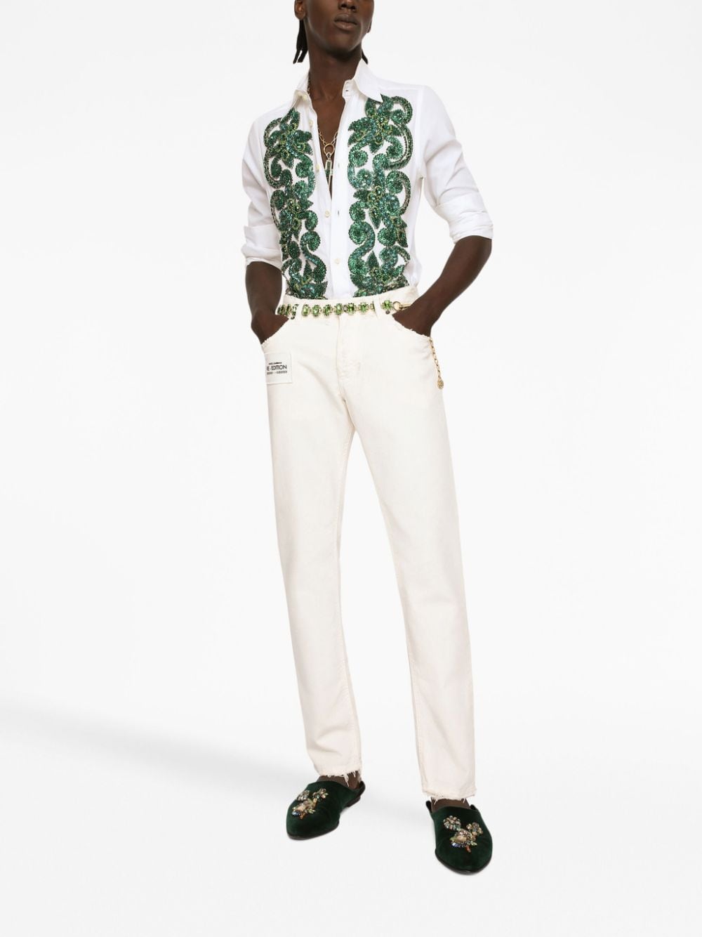 DOLCE & GABBANA Dolce & Gabbana Embroidered Poplin Shirt